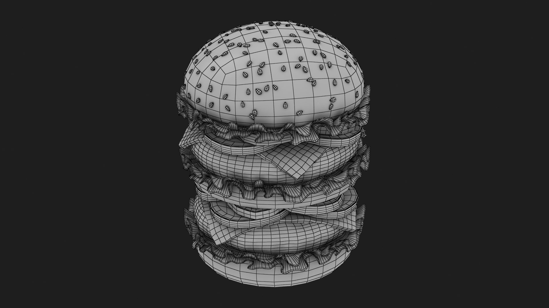3D Three Buns Burgers - TurboSquid 2024272