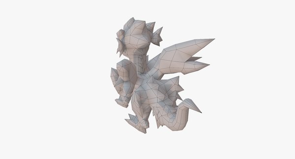 games cartoon animals dragon 3d model
