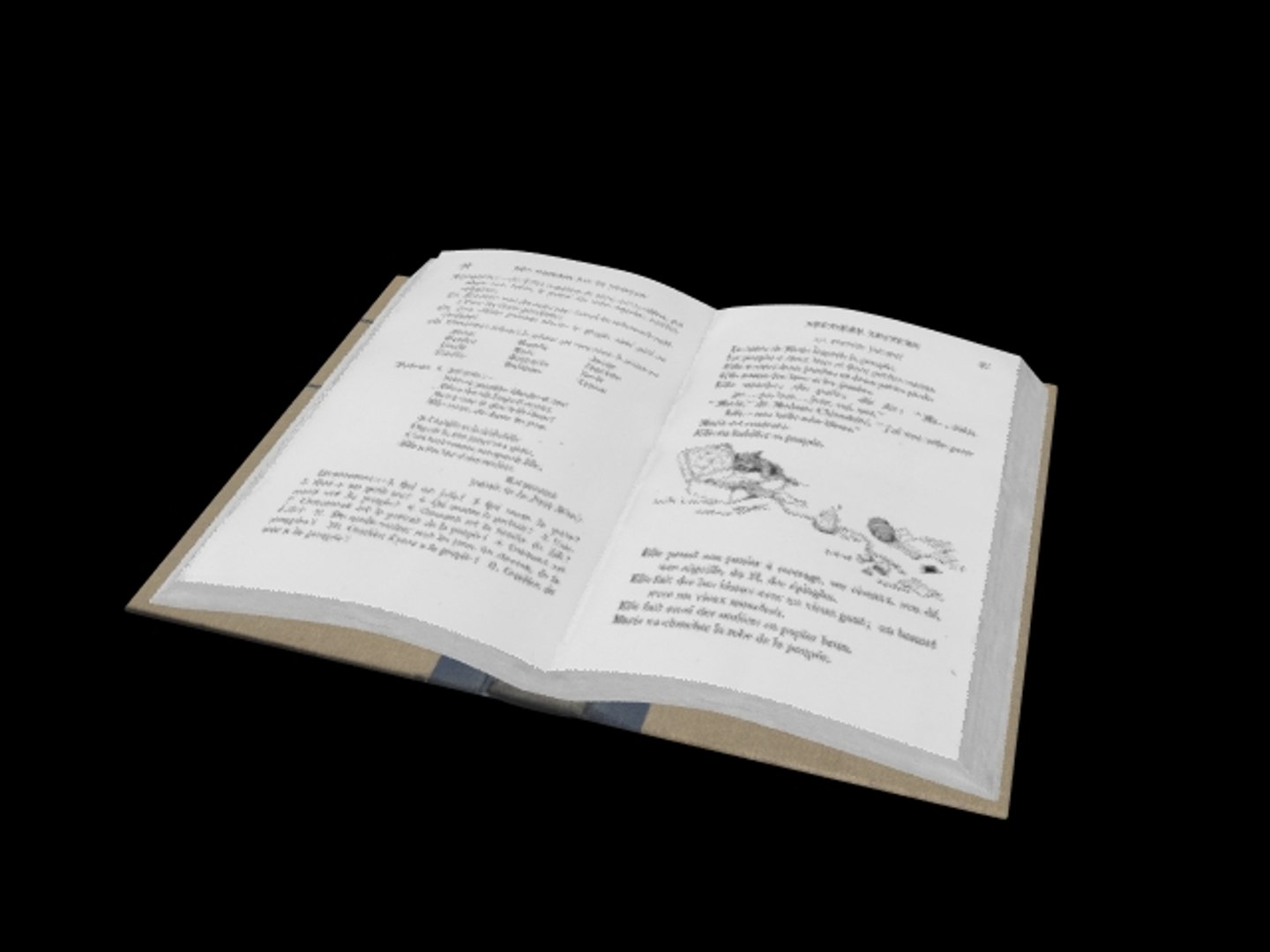 Open Book 3d Model