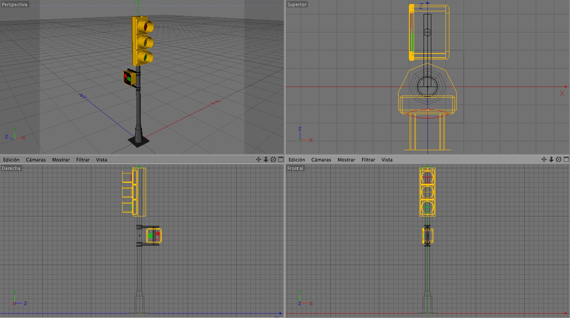3d Traffic Light
