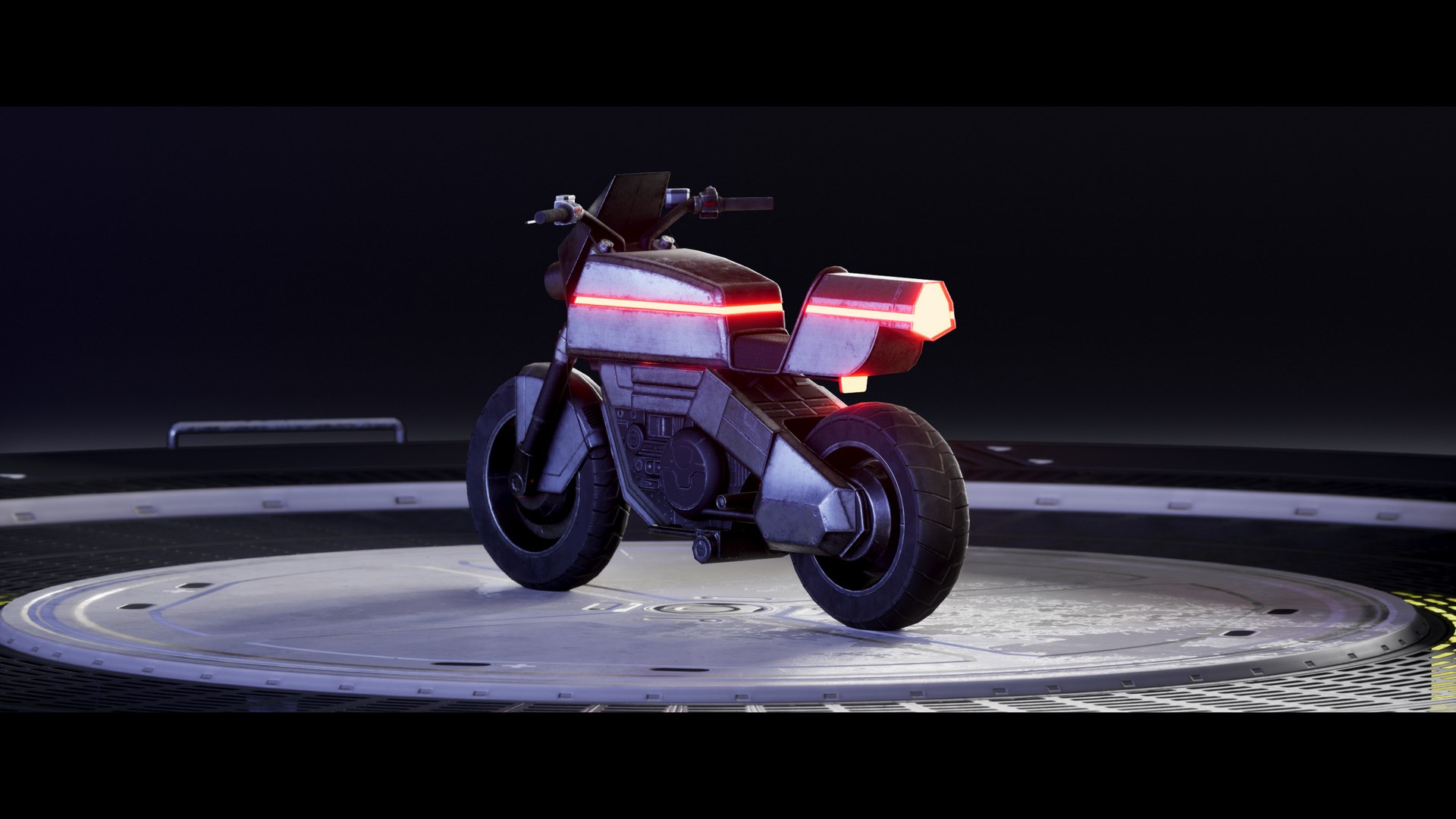 RETRO CYBERPUNK MOTORCYCLE GAMEREADY 3D Model - TurboSquid 2241457