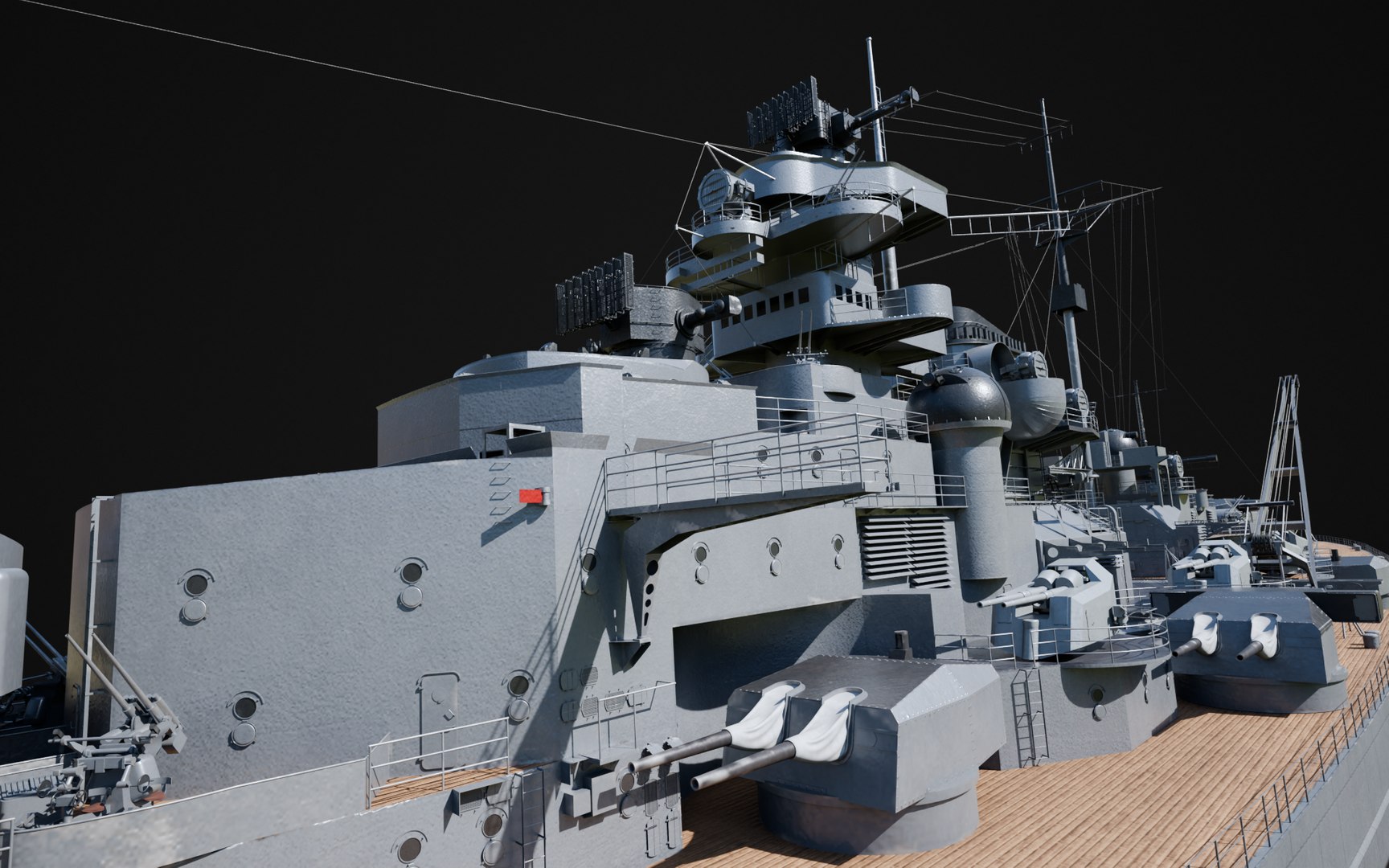 3D Bismarck - WW2 German Battleship Model - TurboSquid 2296243