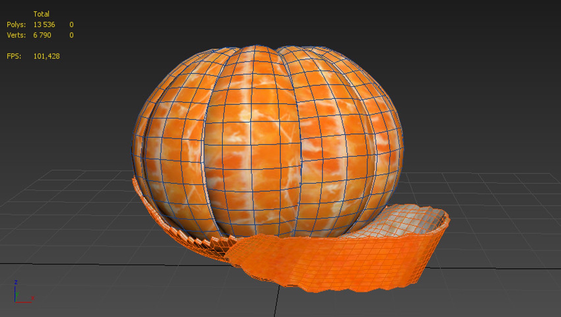 3D Peeled Tangerine Model - TurboSquid 1880196