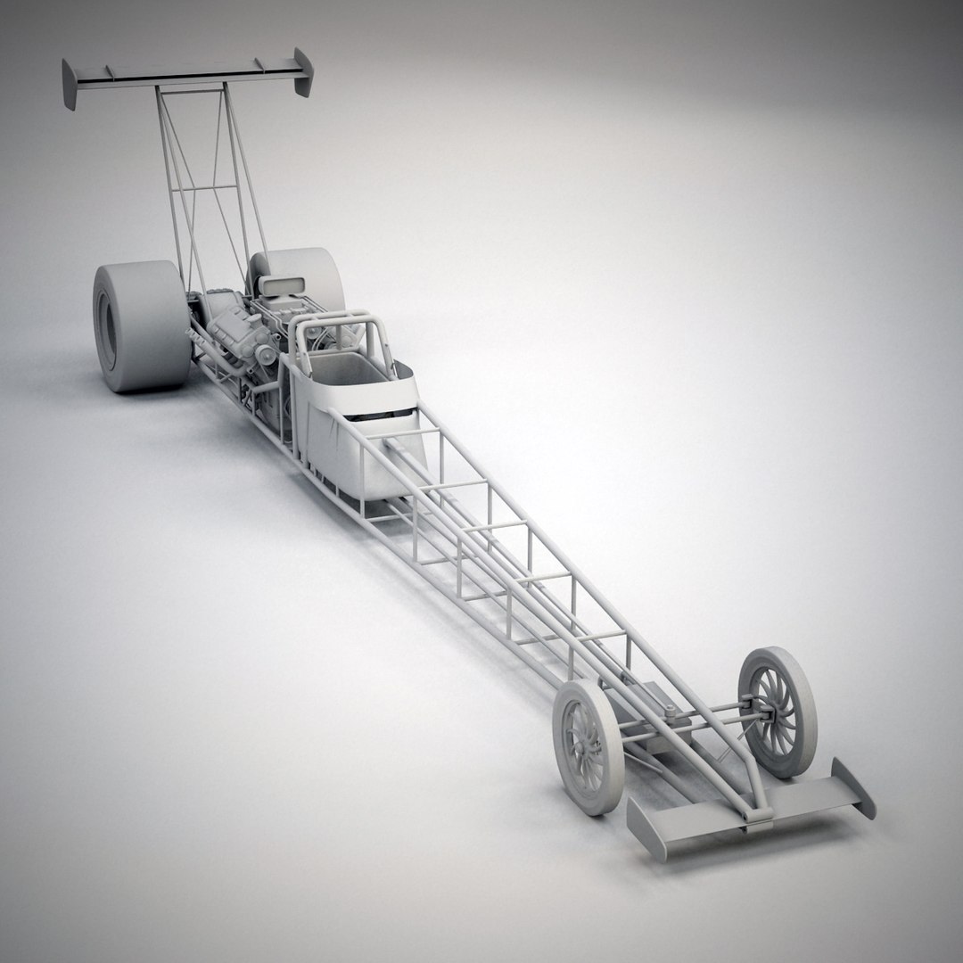 Fuel Drag Dragster 3d Model