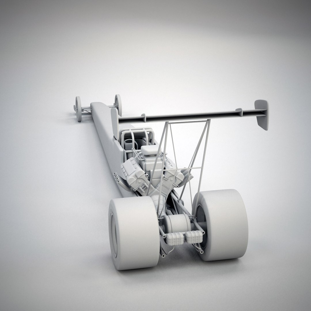 Fuel Drag Dragster 3d Model