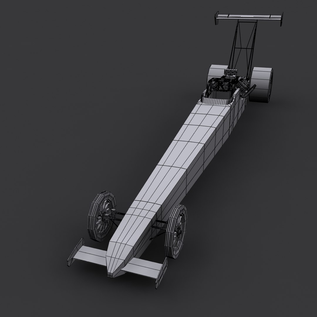 Fuel Drag Dragster 3d Model