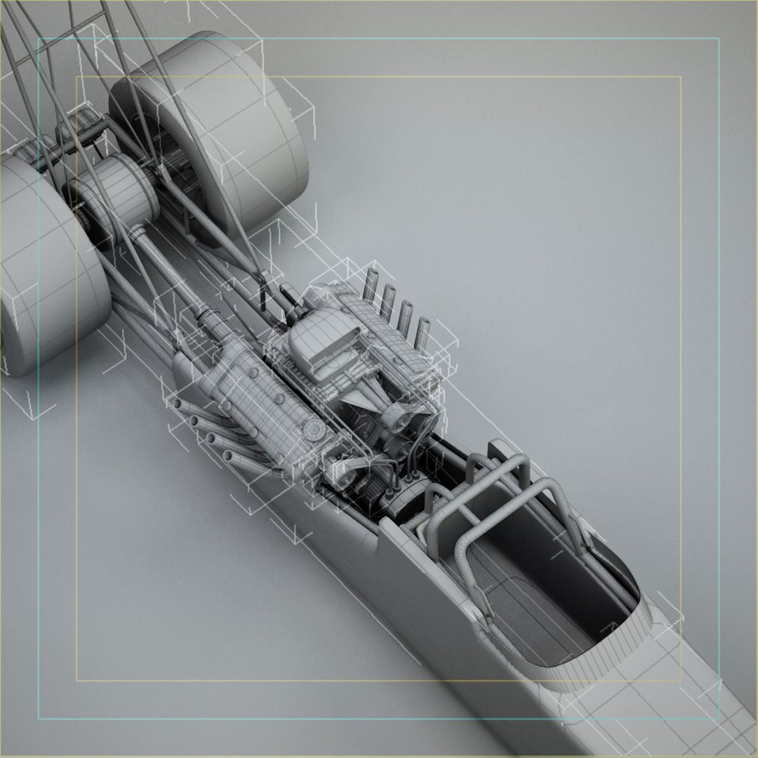 Fuel Drag Dragster 3d Model
