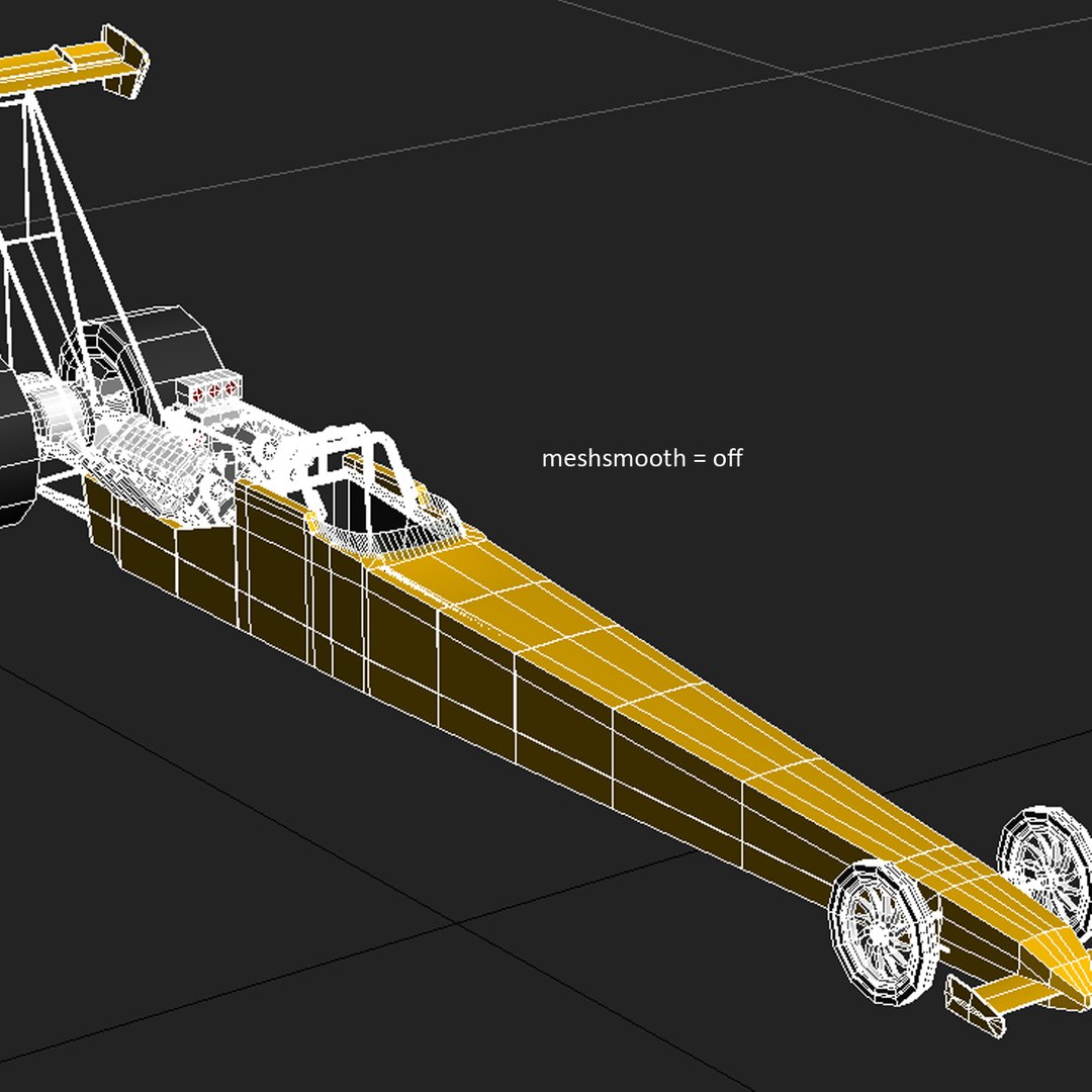 Fuel Drag Dragster 3d Model
