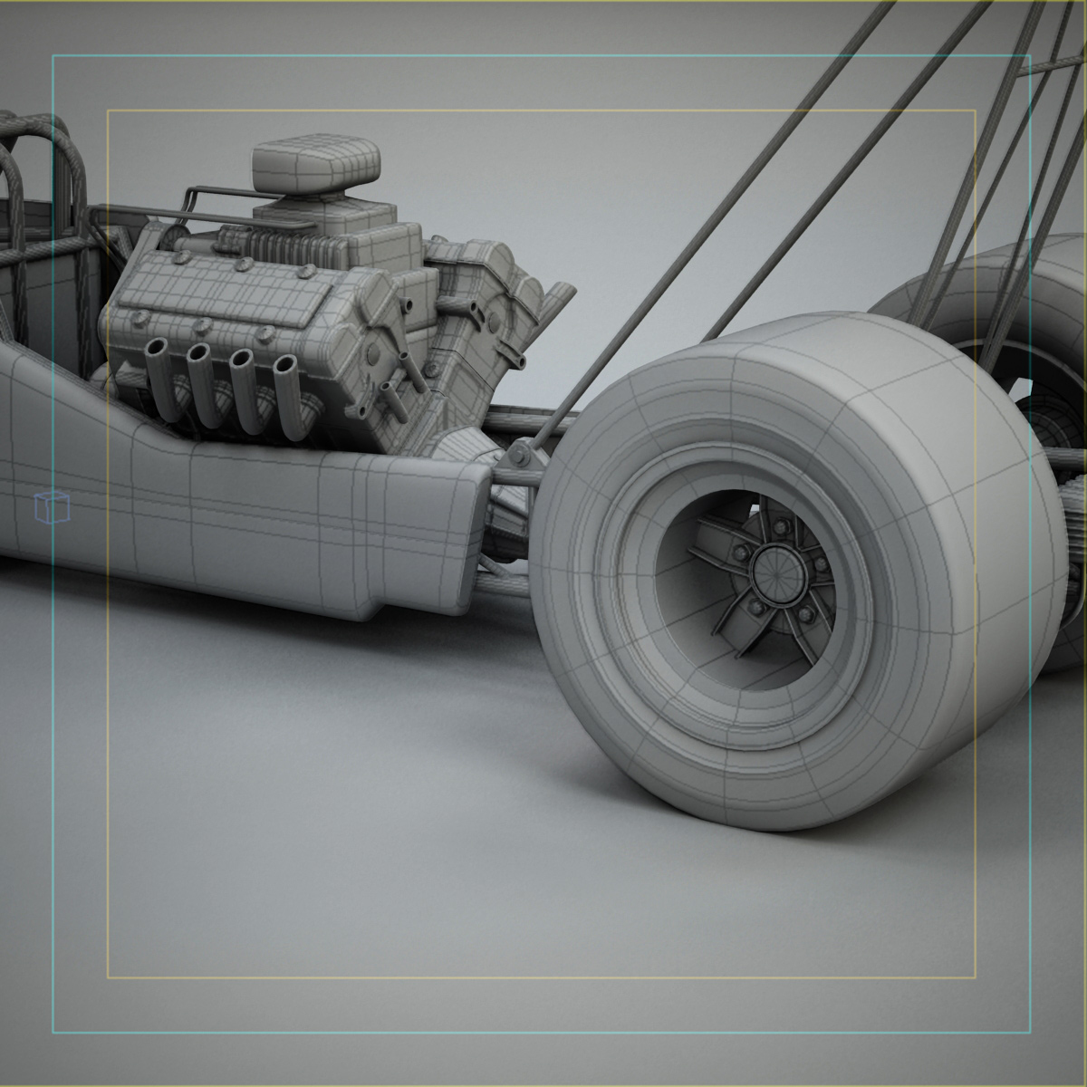 fuel drag dragster 3d model