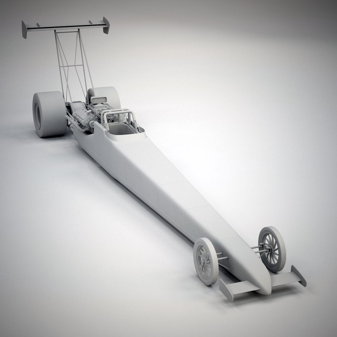 Fuel Drag Dragster 3d Model