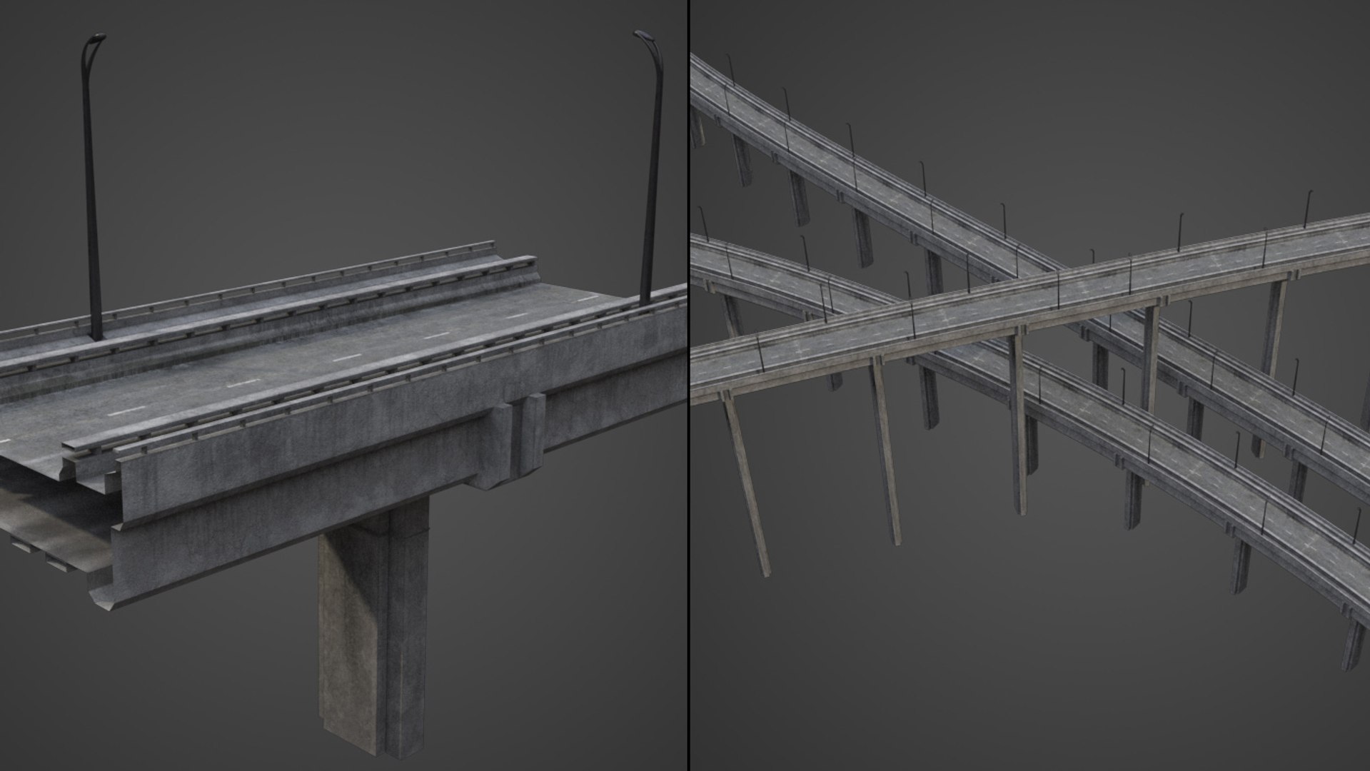 3D Bridge Overpass Element Model - TurboSquid 1478913