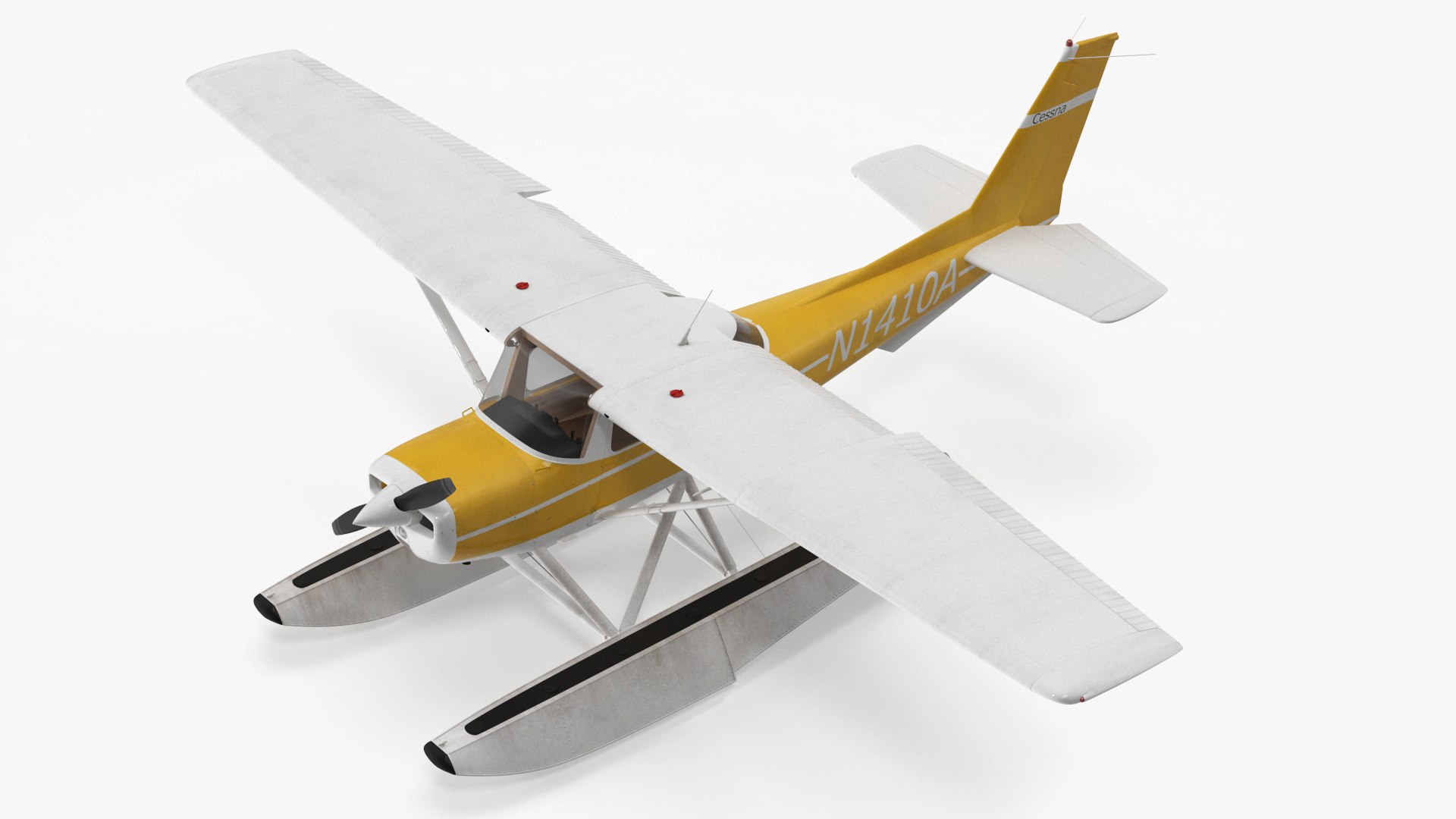 3D Cessna 150 Seaplane On Floats Rigged For Maya - TurboSquid 2230300