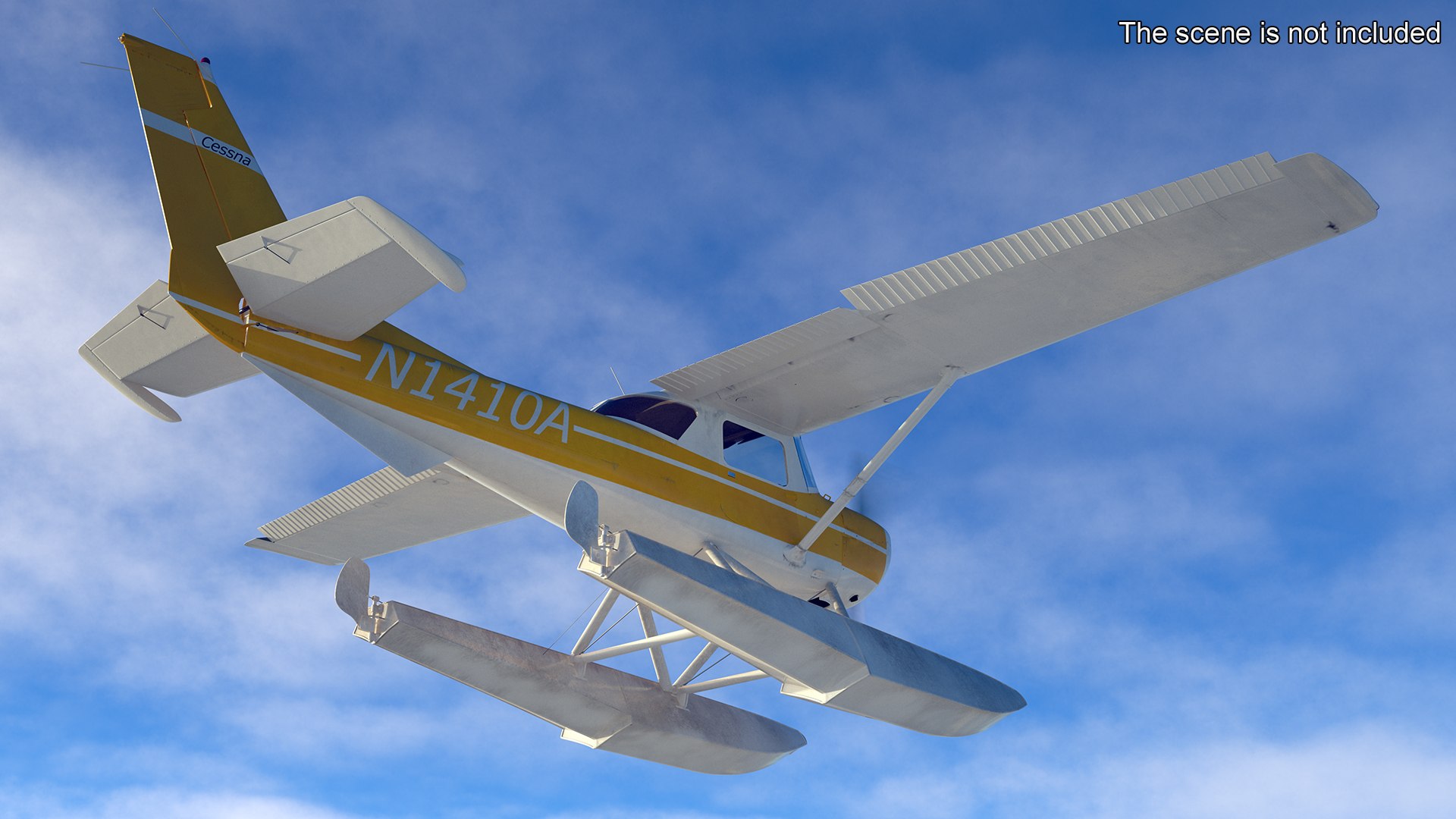 3D Cessna 150 Seaplane On Floats Rigged For Maya - TurboSquid 2230300