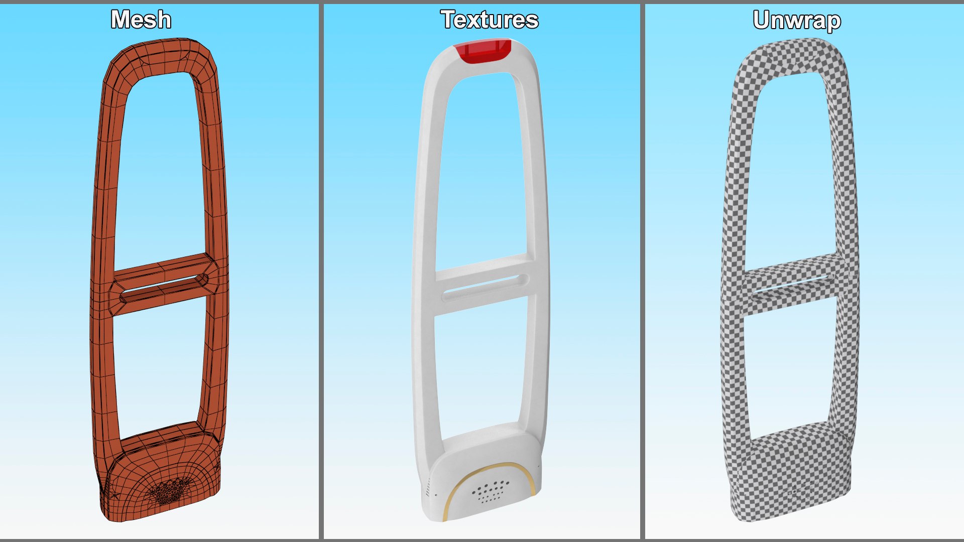 Anti Theft Shop Alarm Gate 3D - TurboSquid 2128819