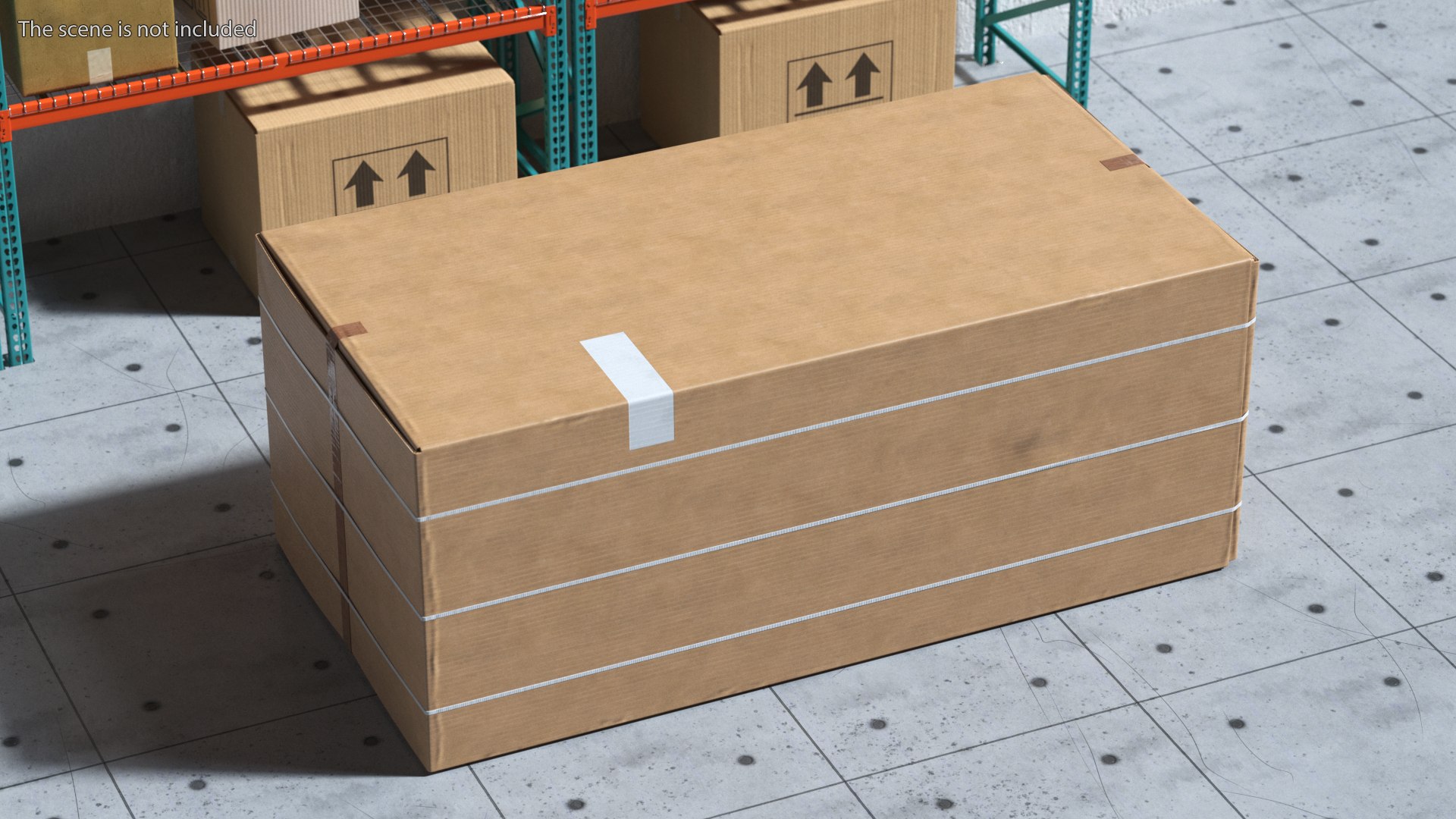 Old Large Cardboard Box Model - TurboSquid 2115238