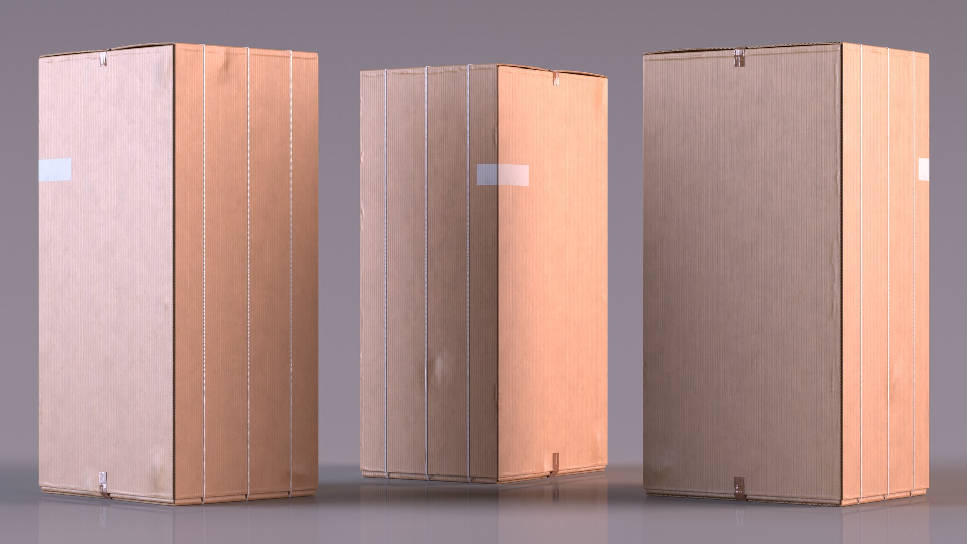 Old Large Cardboard Box Model - TurboSquid 2115238