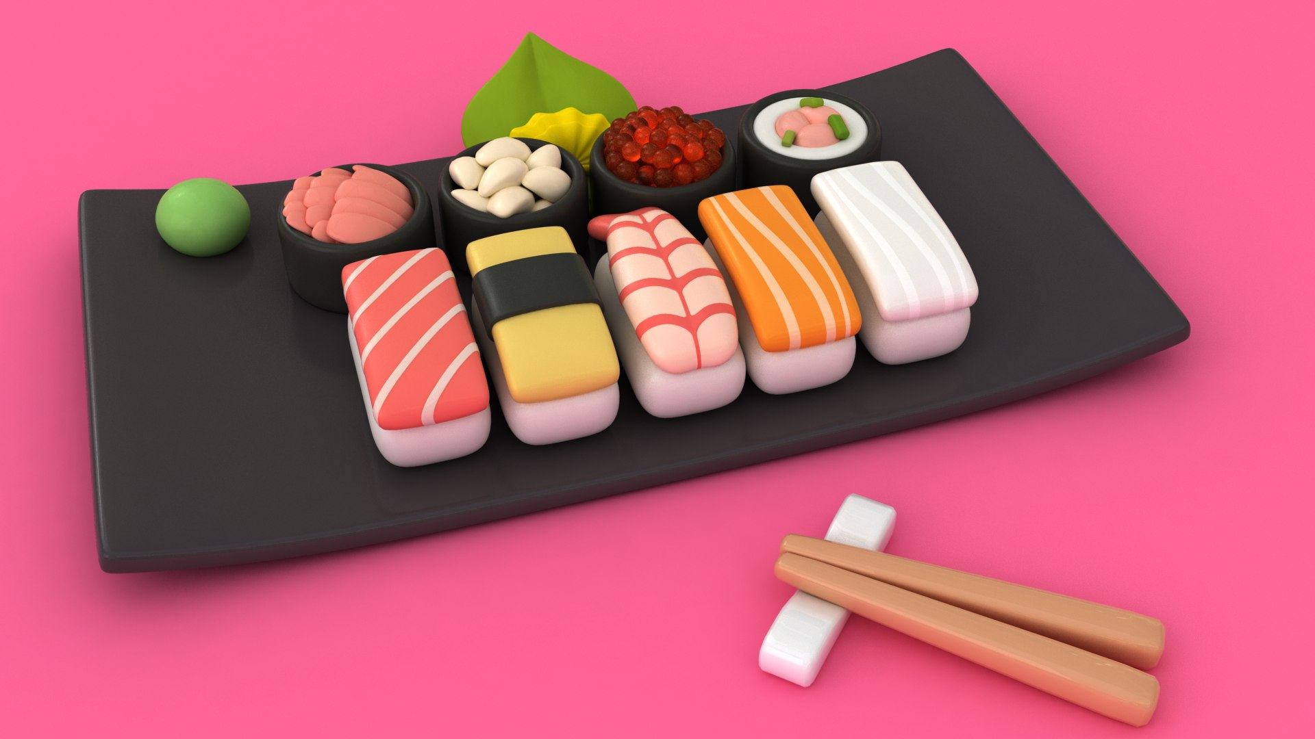 3D Model Sushi - Sushi Set - TurboSquid 2034885