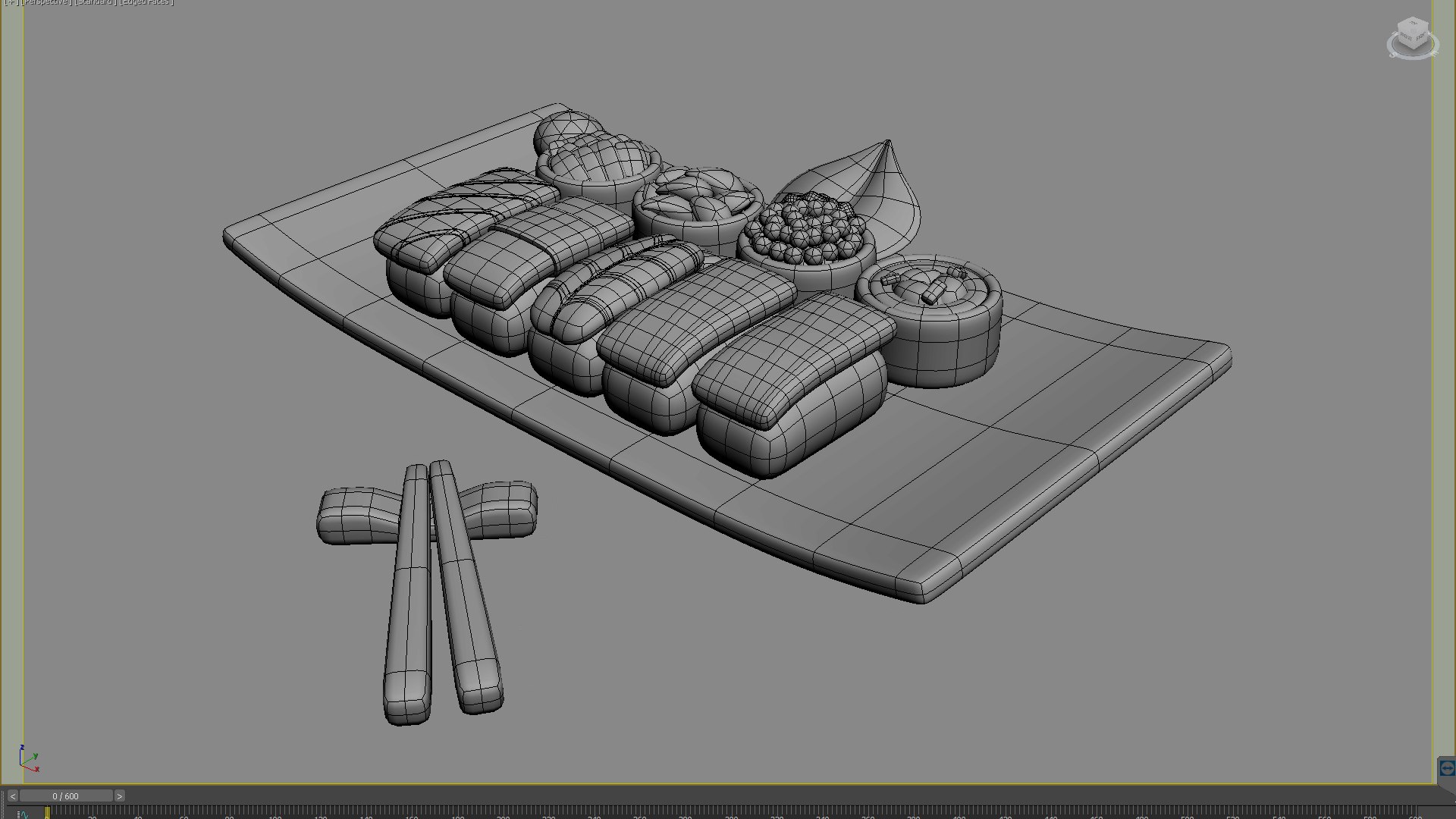 3D Model Sushi - Sushi Set - TurboSquid 2034885