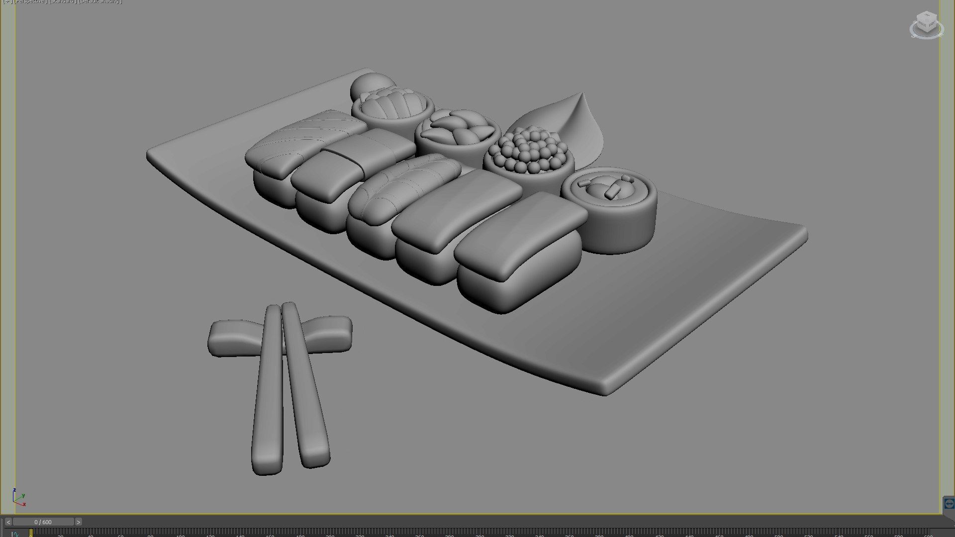 3D Model Sushi - Sushi Set - TurboSquid 2034885