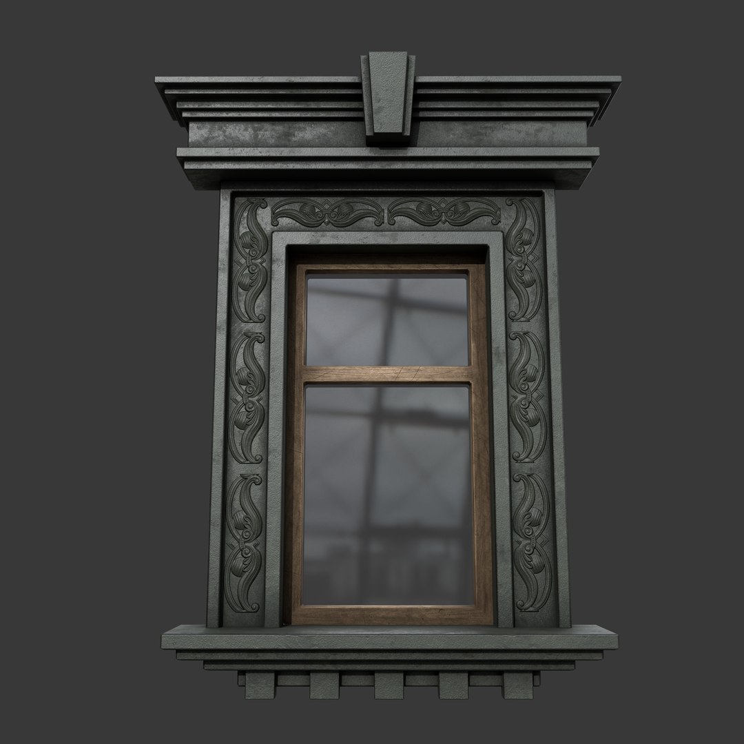 Classic Cartoon Style Of PBR Modular Windows Collection 3 Model ...