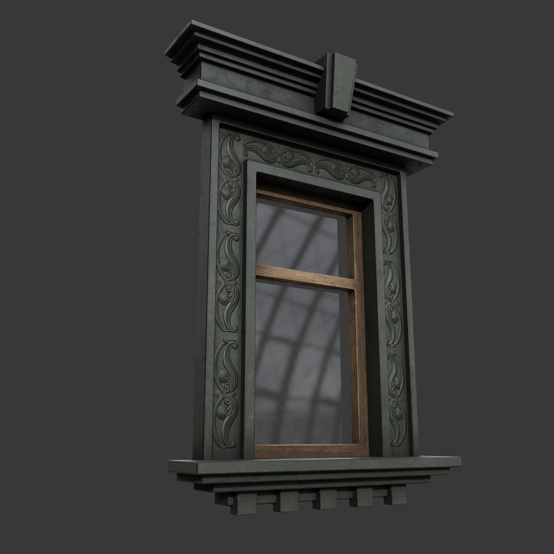 Classic Cartoon Style Of PBR Modular Windows Collection 3 Model ...