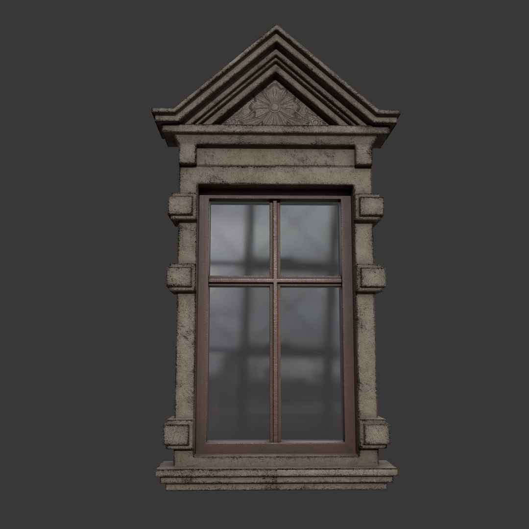 Classic Cartoon Style Of PBR Modular Windows Collection 3 Model ...