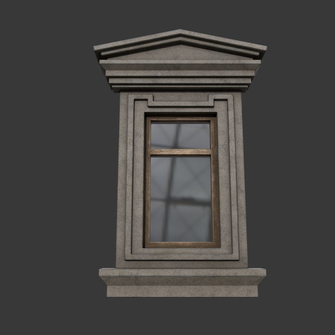 Classic Cartoon Style Of PBR Modular Windows Collection 3 Model ...