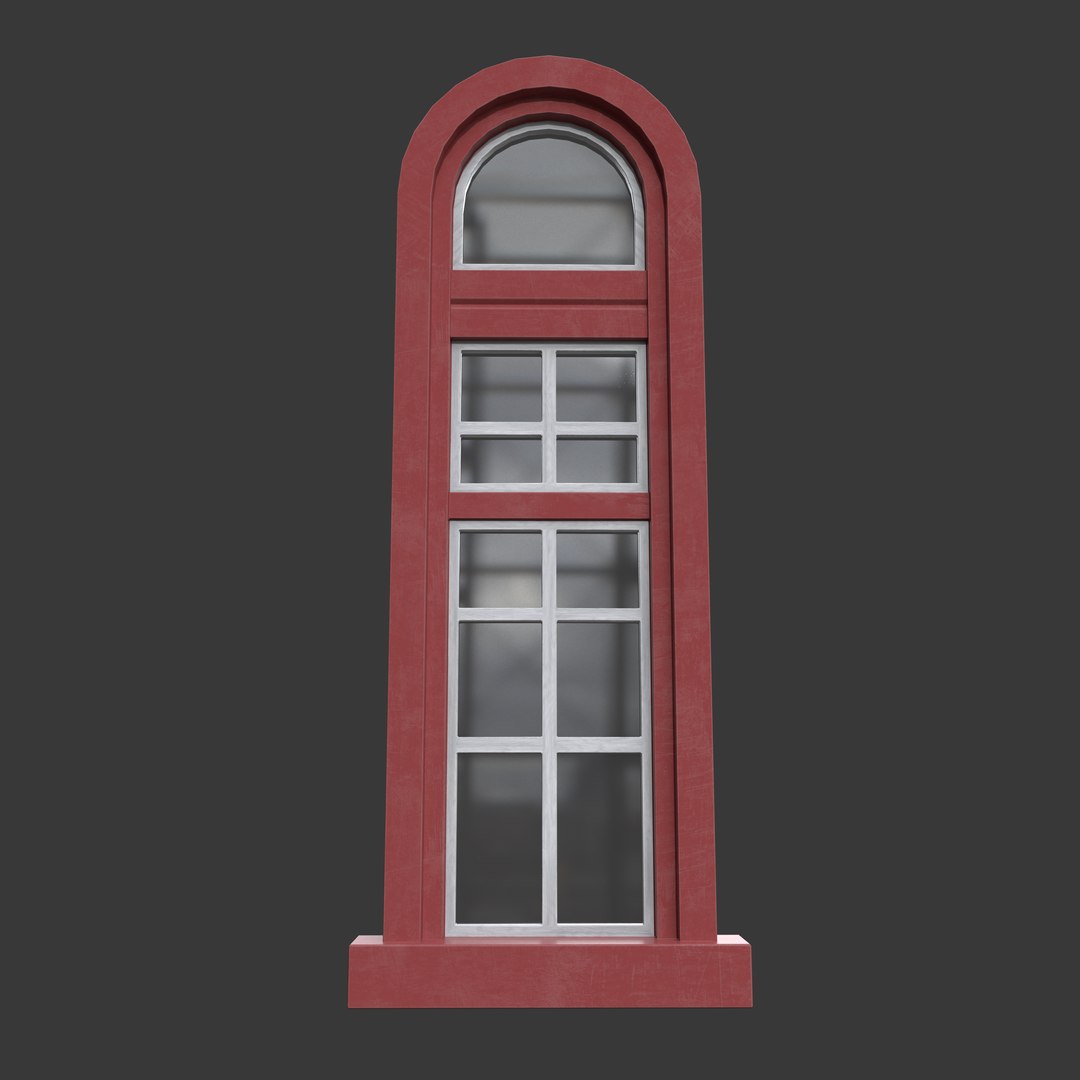 Classic Cartoon Style Of PBR Modular Windows Collection 3 Model ...