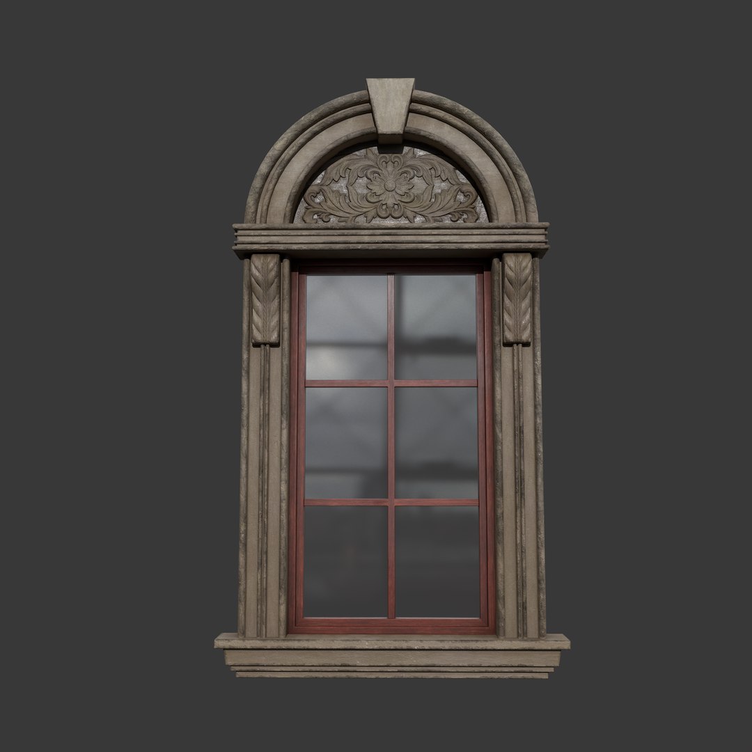 Classic Cartoon Style Of PBR Modular Windows Collection 3 Model ...