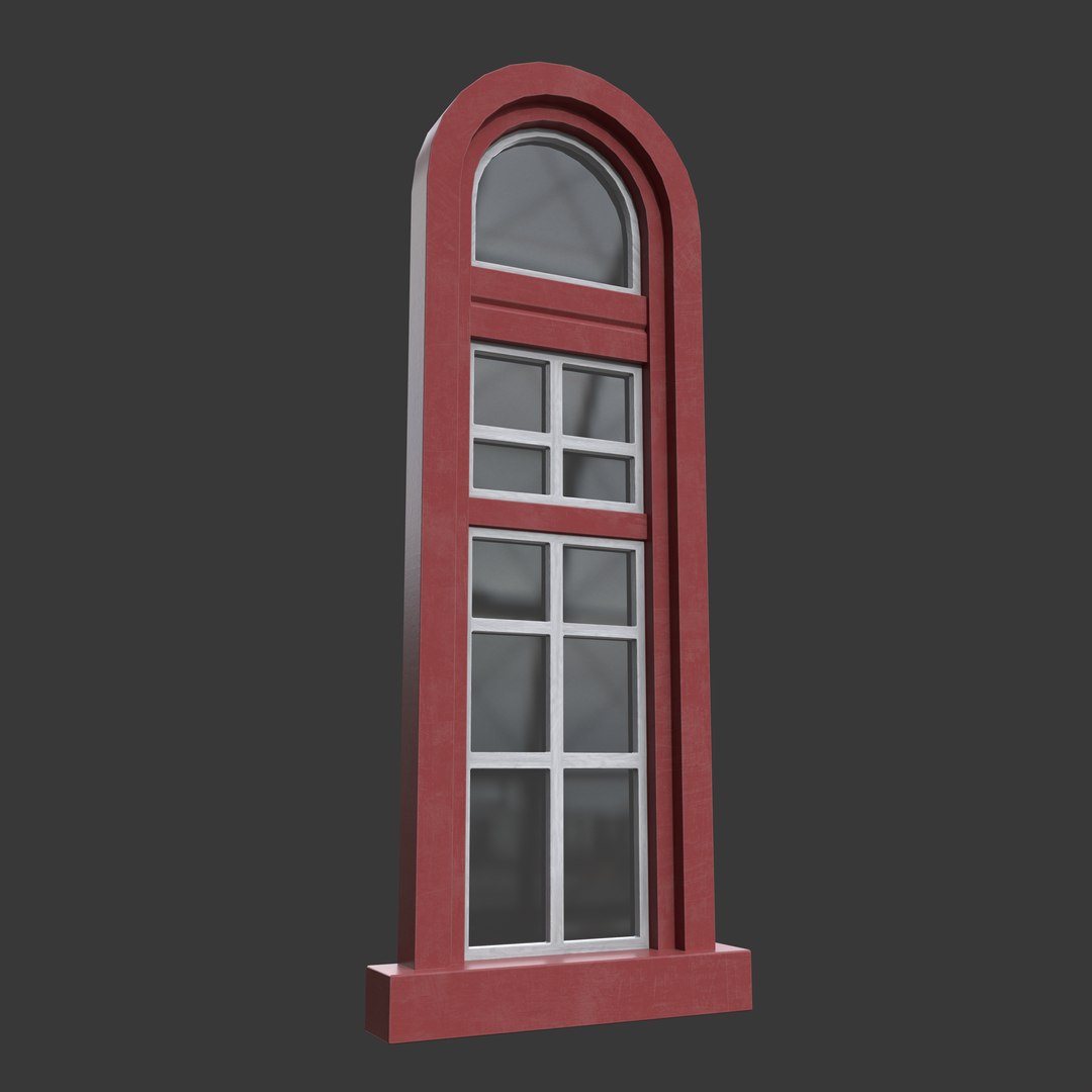 Classic Cartoon Style Of PBR Modular Windows Collection 3 Model ...