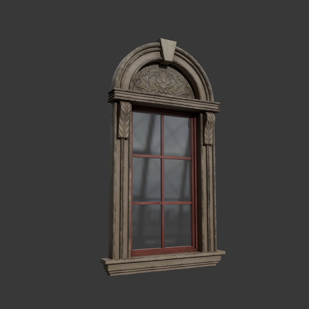 Classic Cartoon Style Of PBR Modular Windows Collection 3 Model ...