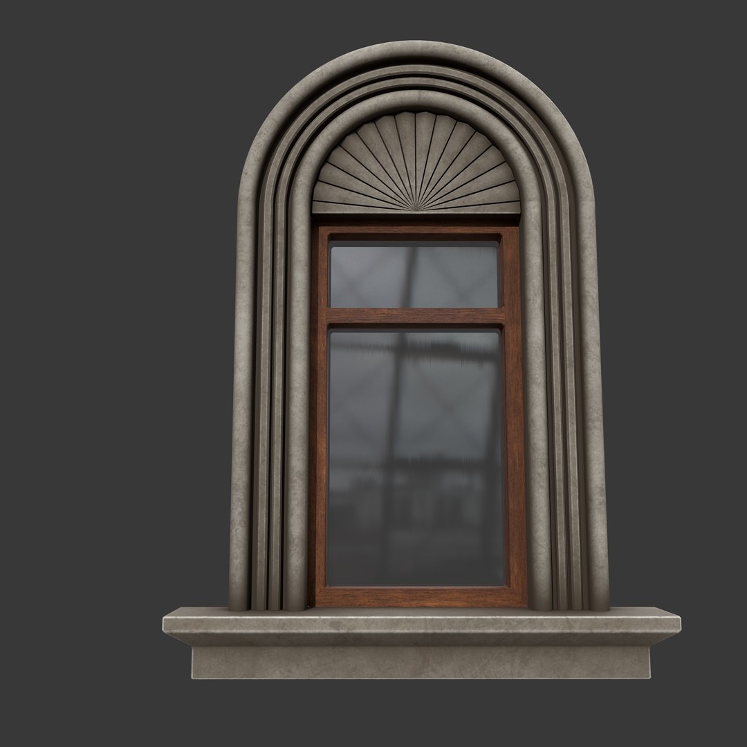 Classic Cartoon Style Of PBR Modular Windows Collection 3 Model ...