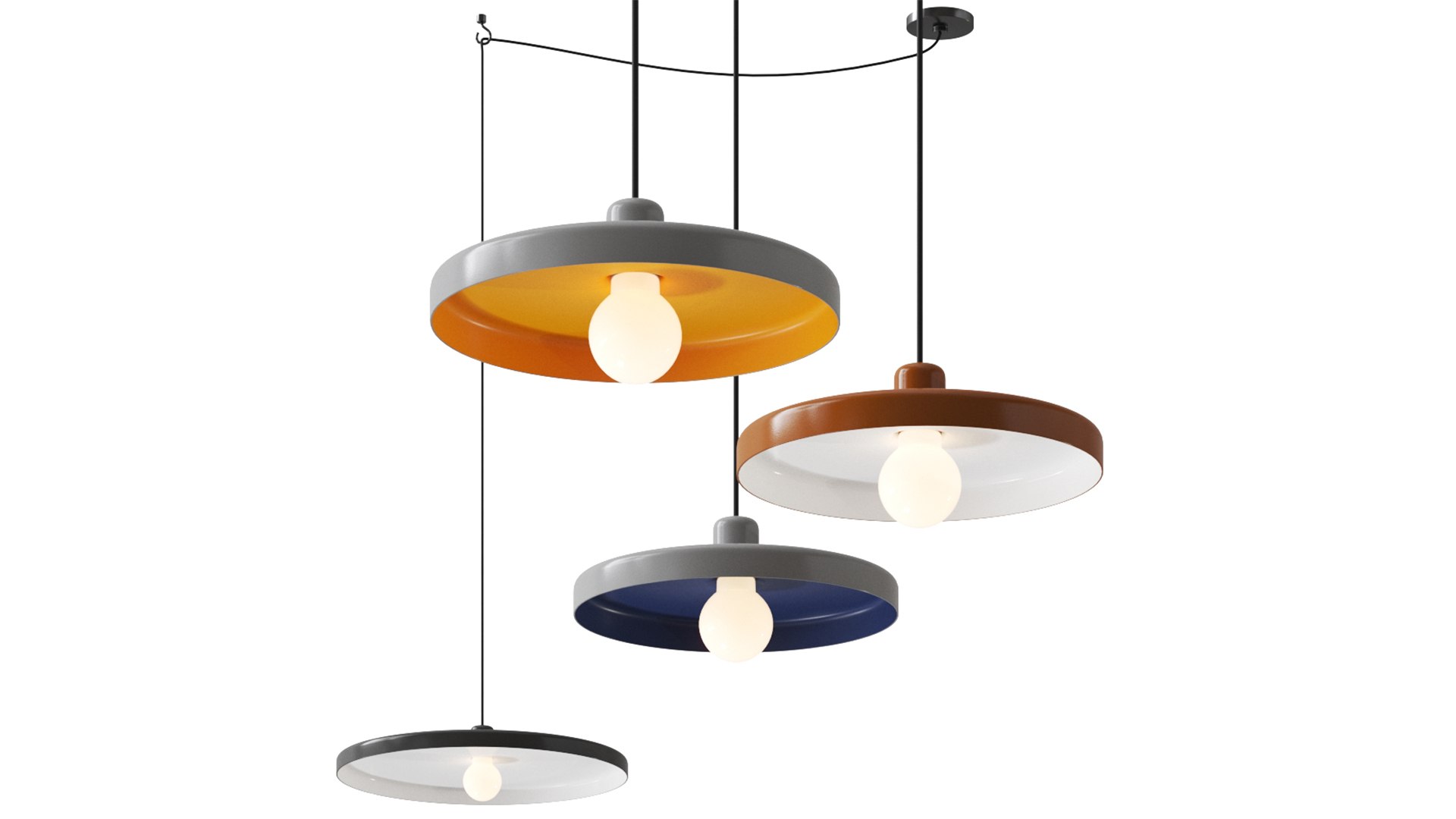 Disk Hanging Pendant Lamp By TossB 3D - TurboSquid 1906210