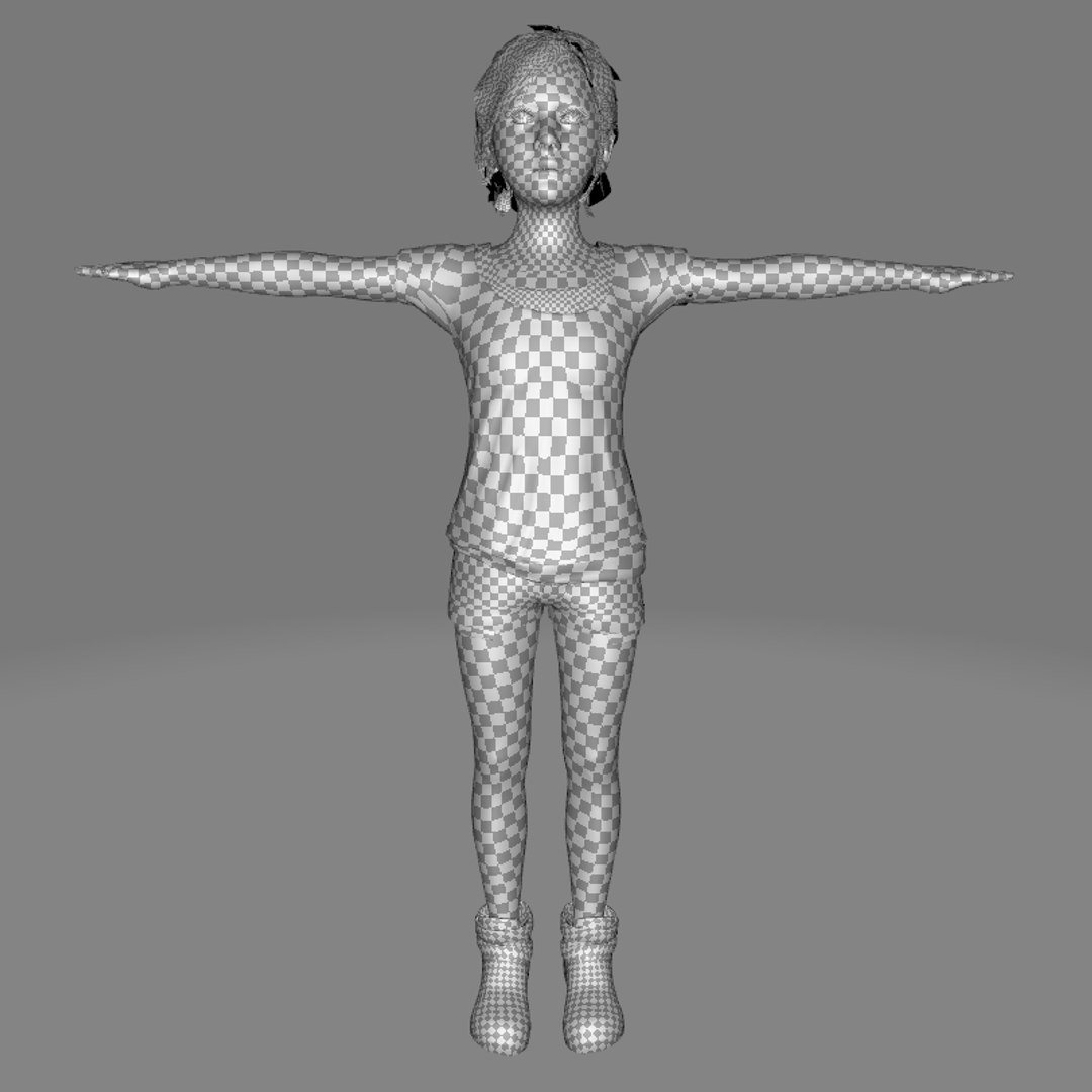 Riya - Little Girl Low-poly Kid Low-poly Model - TurboSquid 2217252
