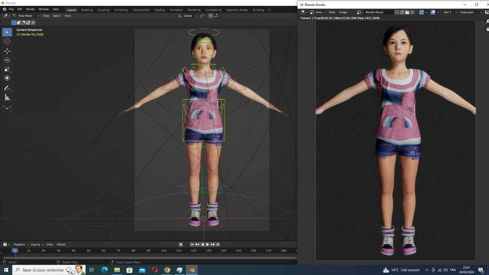 Riya - Little Girl Low-poly Kid Low-poly Model - TurboSquid 2217252