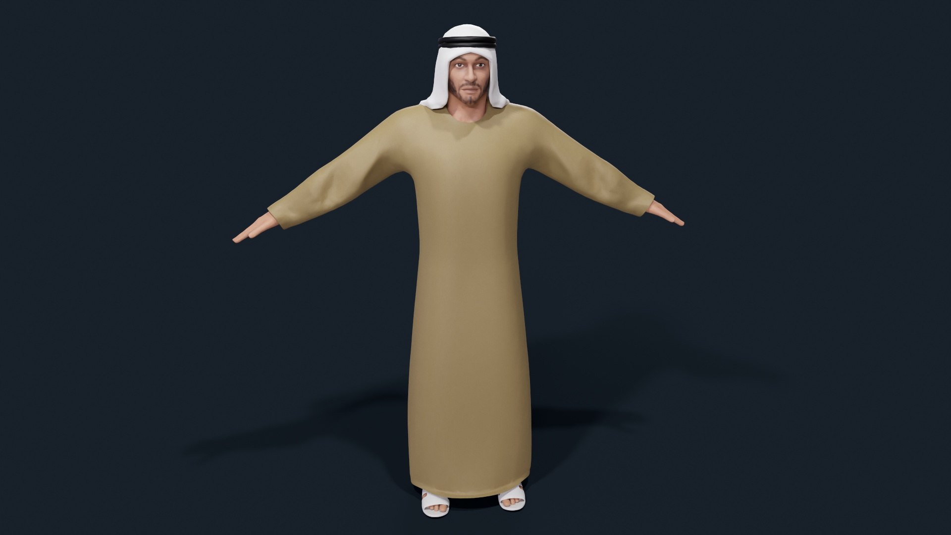 3D model Kandura dress male - TurboSquid 2182832