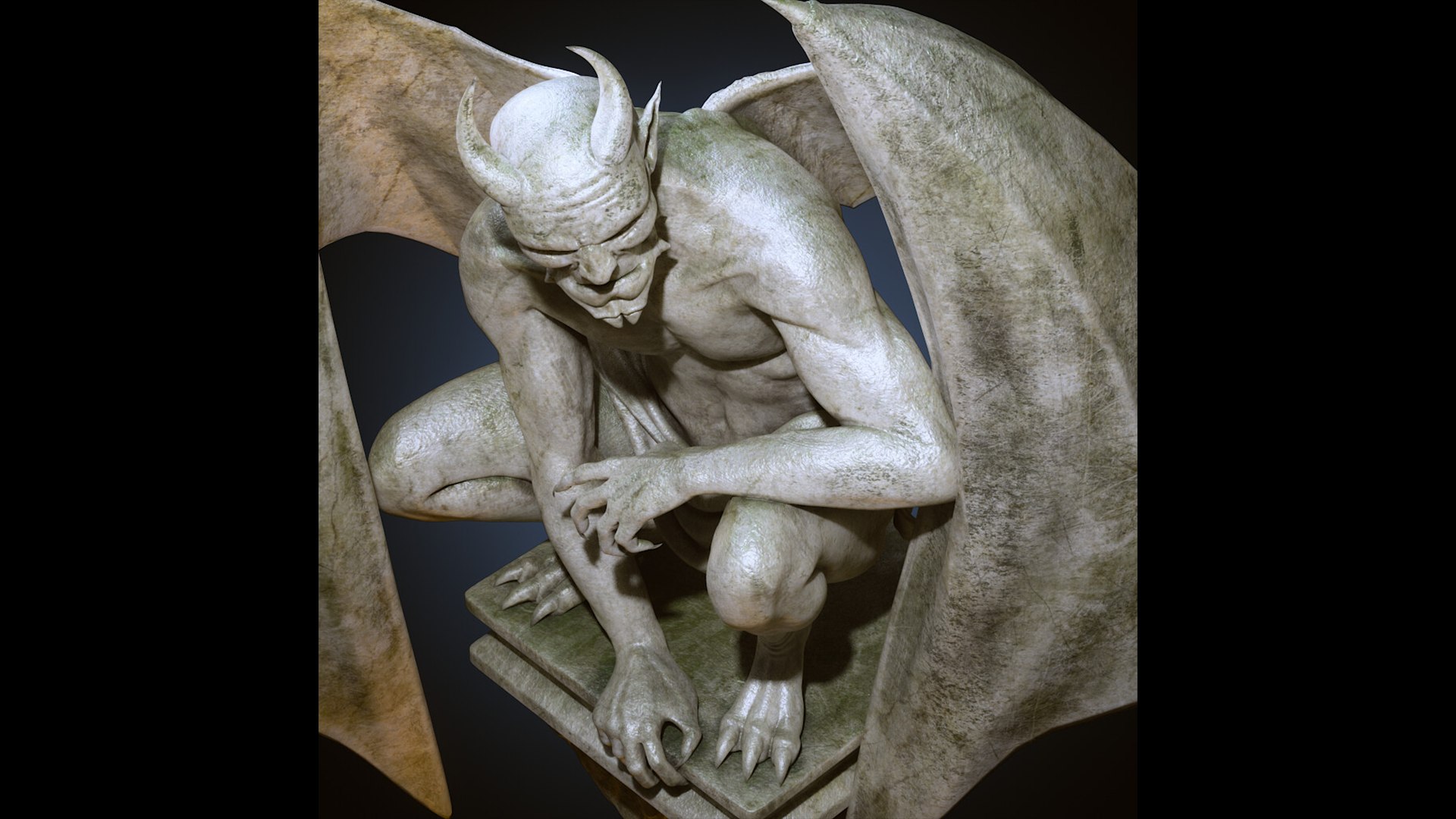 3D Marble Gargoyle Model - TurboSquid 1986019