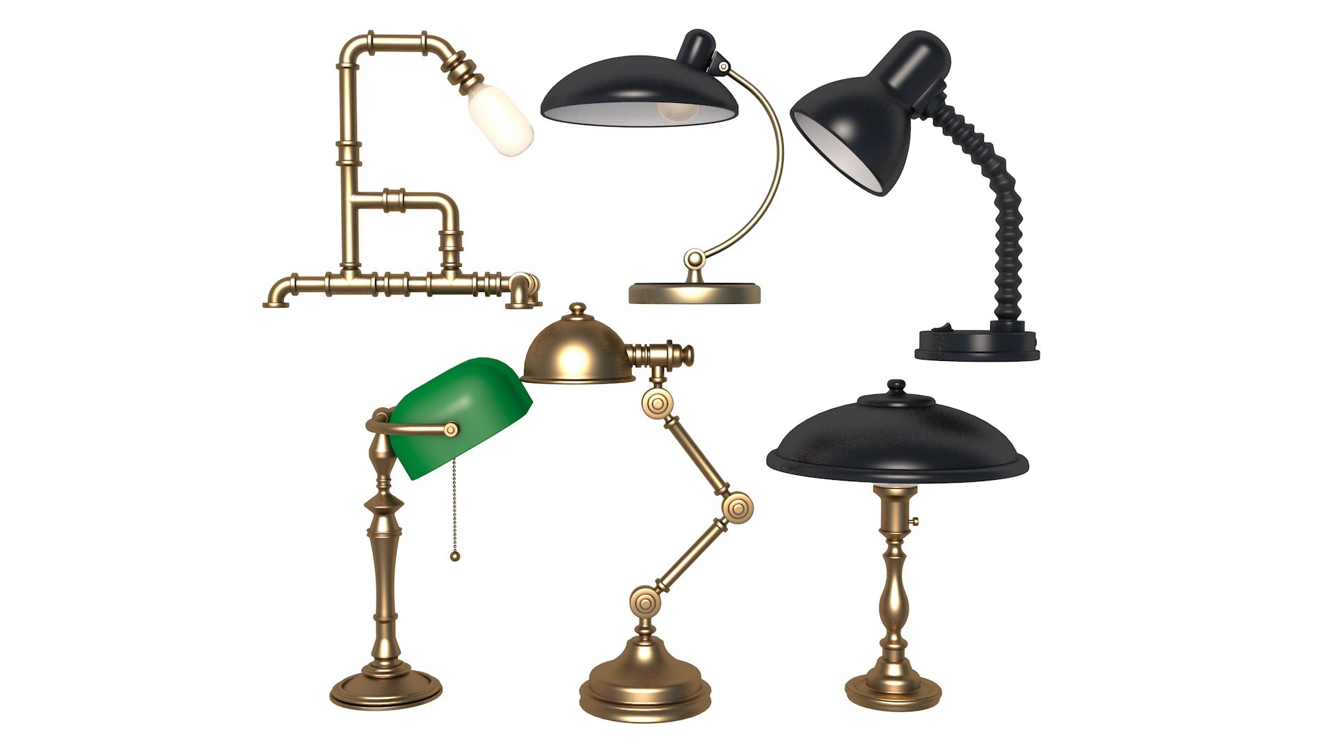 3D Desk Lamp Collection - TurboSquid 2085292