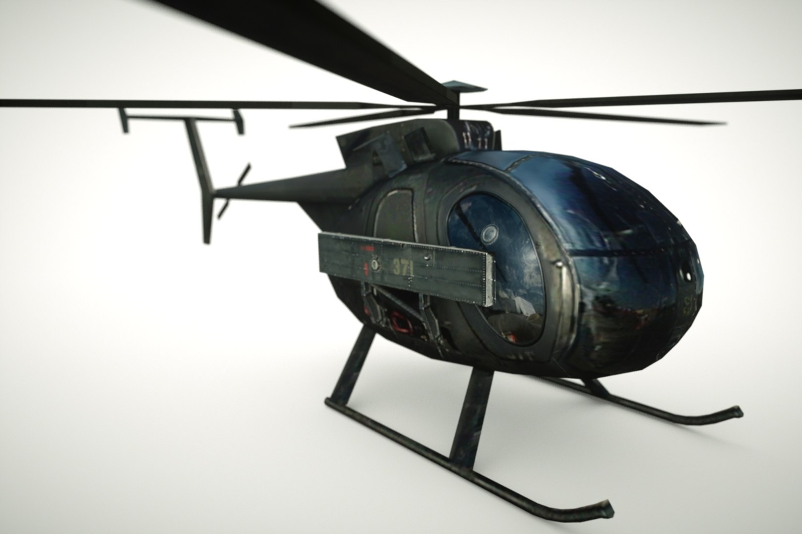 3d Model Of Ah-6 Little Bird Helicopter