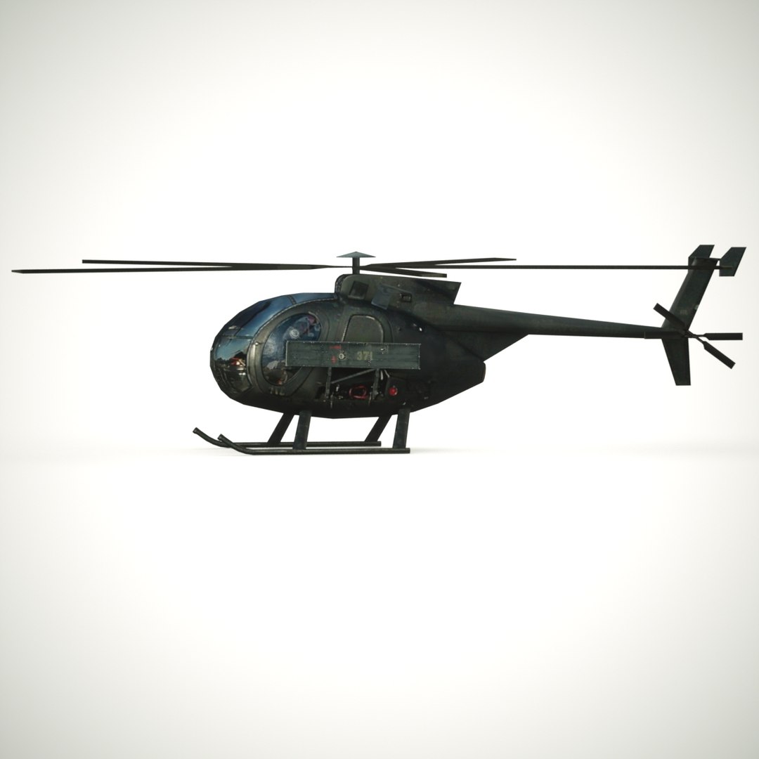 3d Model Of Ah-6 Little Bird Helicopter