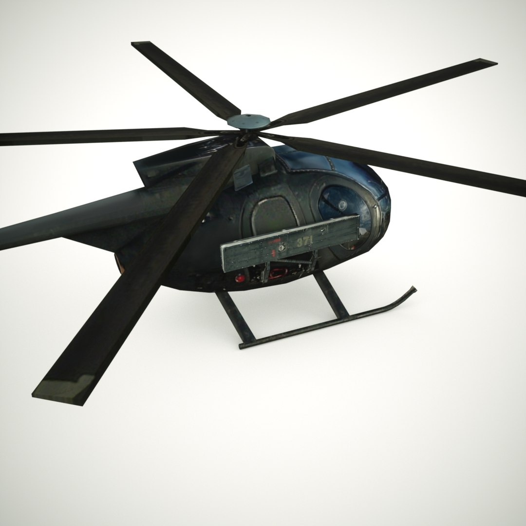 3d Model Of Ah-6 Little Bird Helicopter