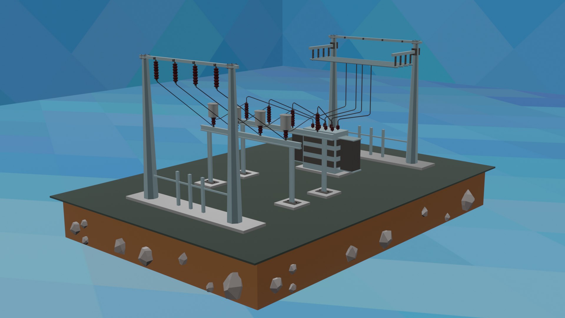 Electrical Substation 3D Model - TurboSquid 1542122