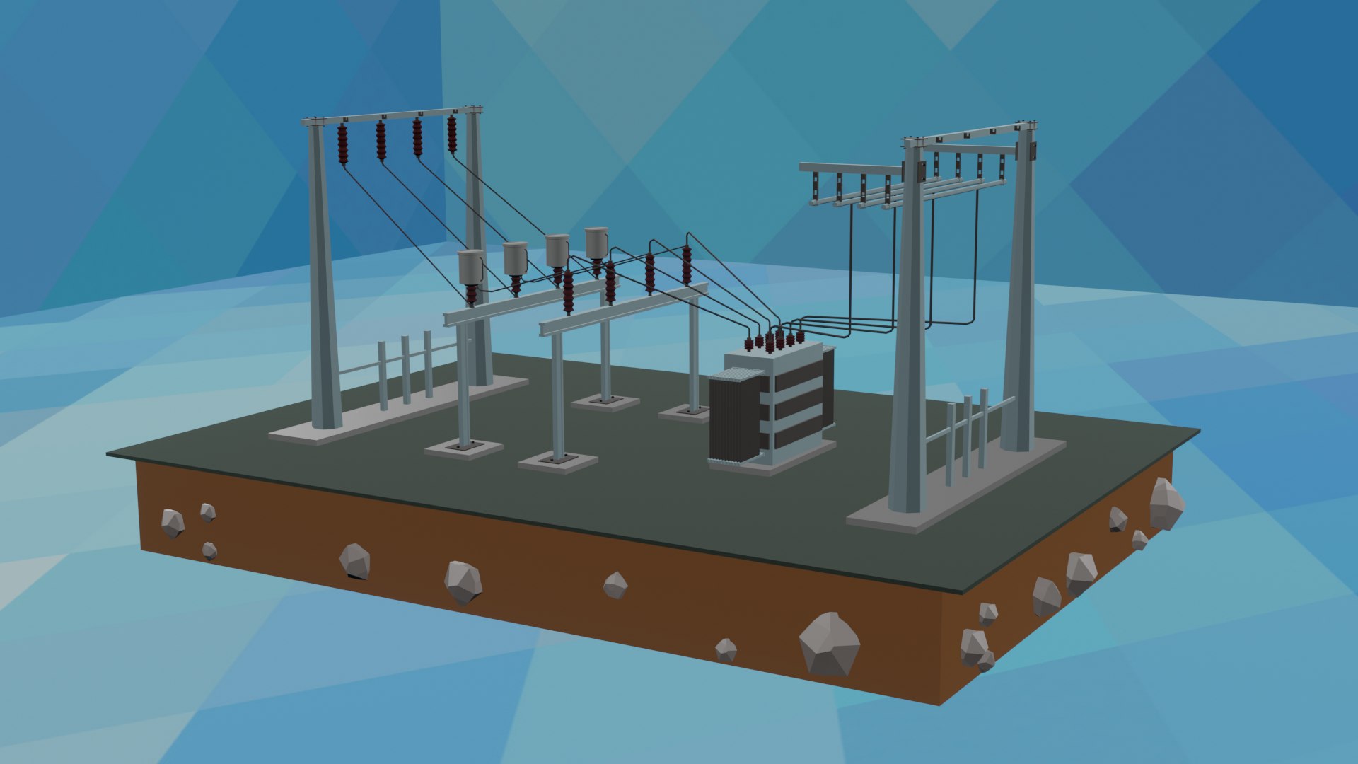 Electrical Substation 3D Model - TurboSquid 1542122