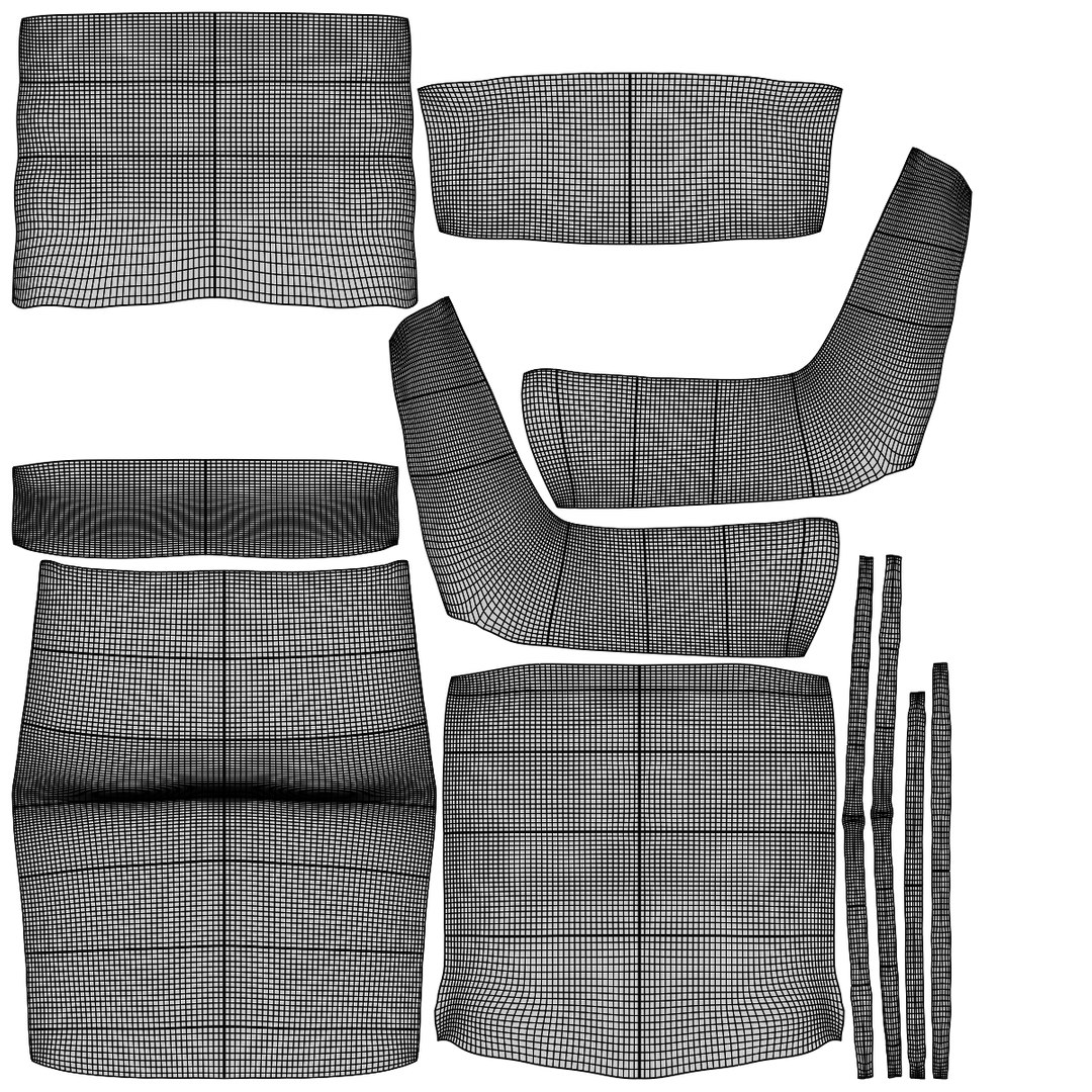 Bean Bag Fabric Chair 07 Model - TurboSquid 2067423