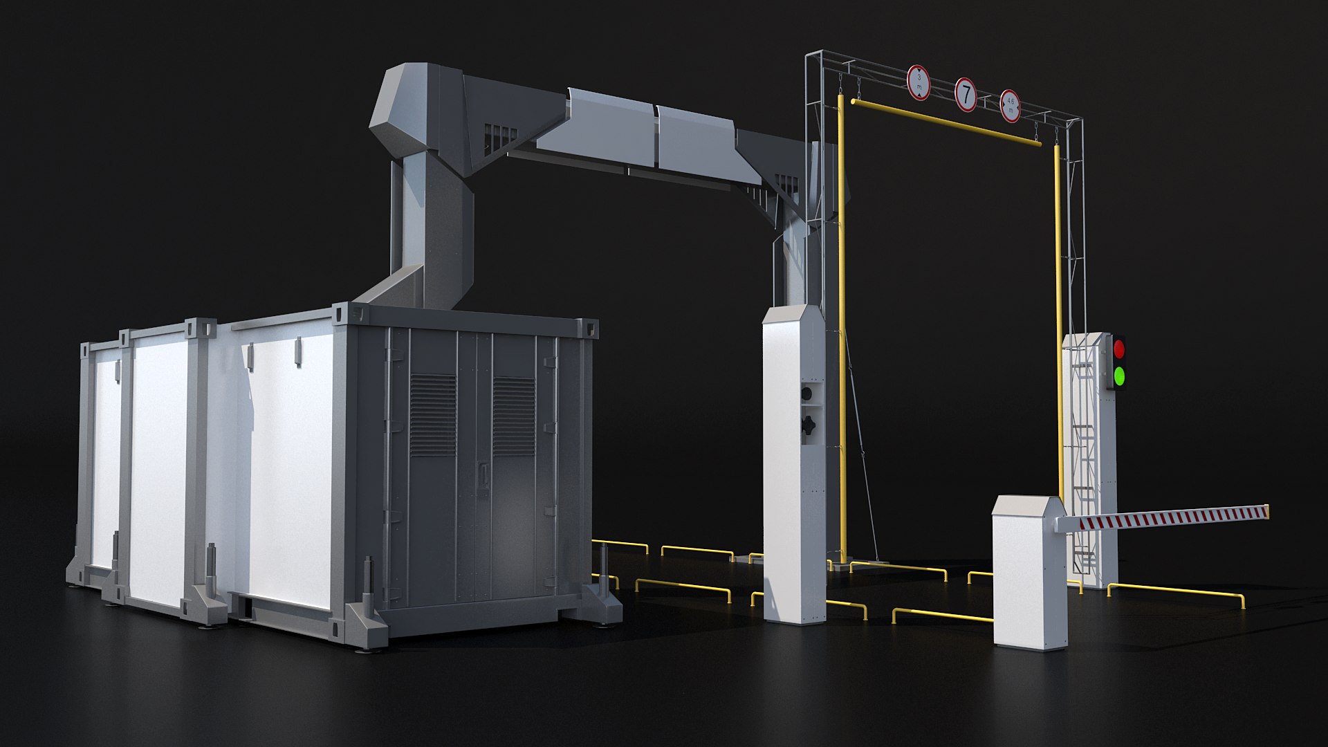 Border X-Ray Truck Control 3D Model - TurboSquid 1828201