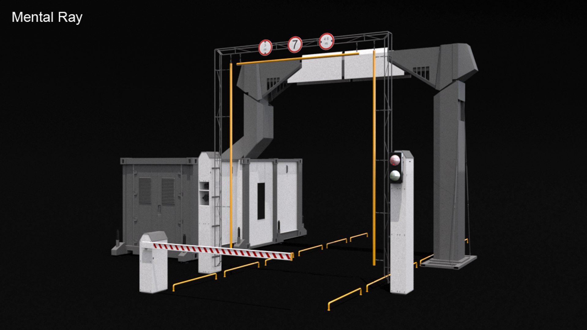 Border X-Ray Truck Control 3D model - TurboSquid 1828201