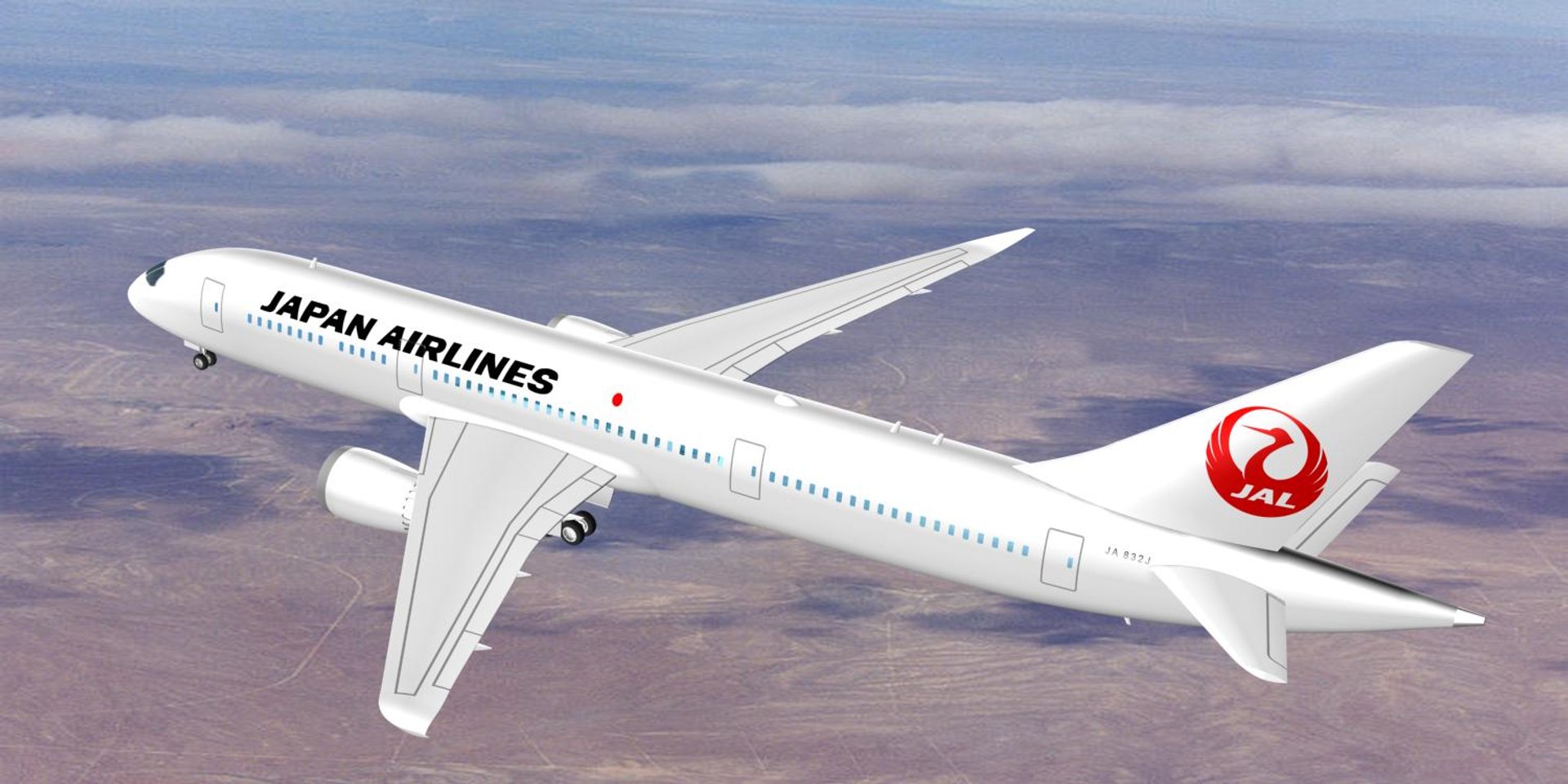 3d Model Jal 787-9 Dreamliner 787