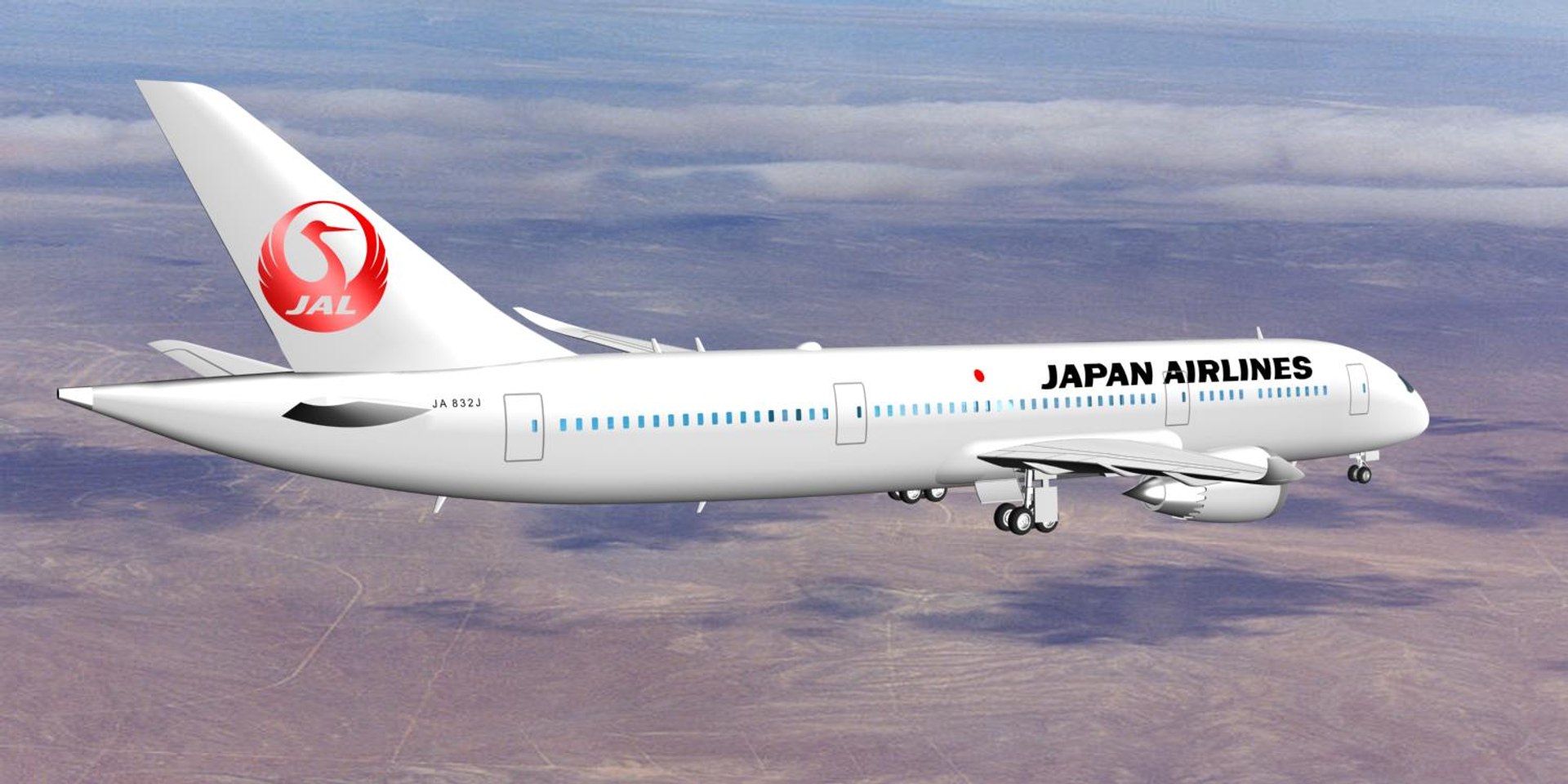 3d Model Jal 787-9 Dreamliner 787