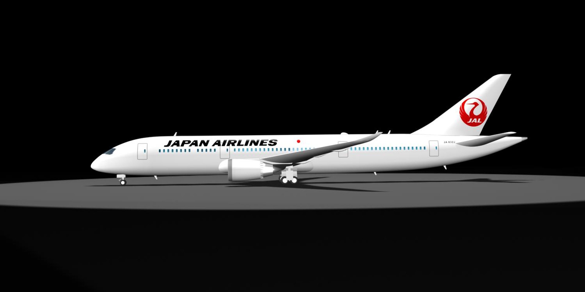 3d Model Jal 787-9 Dreamliner 787