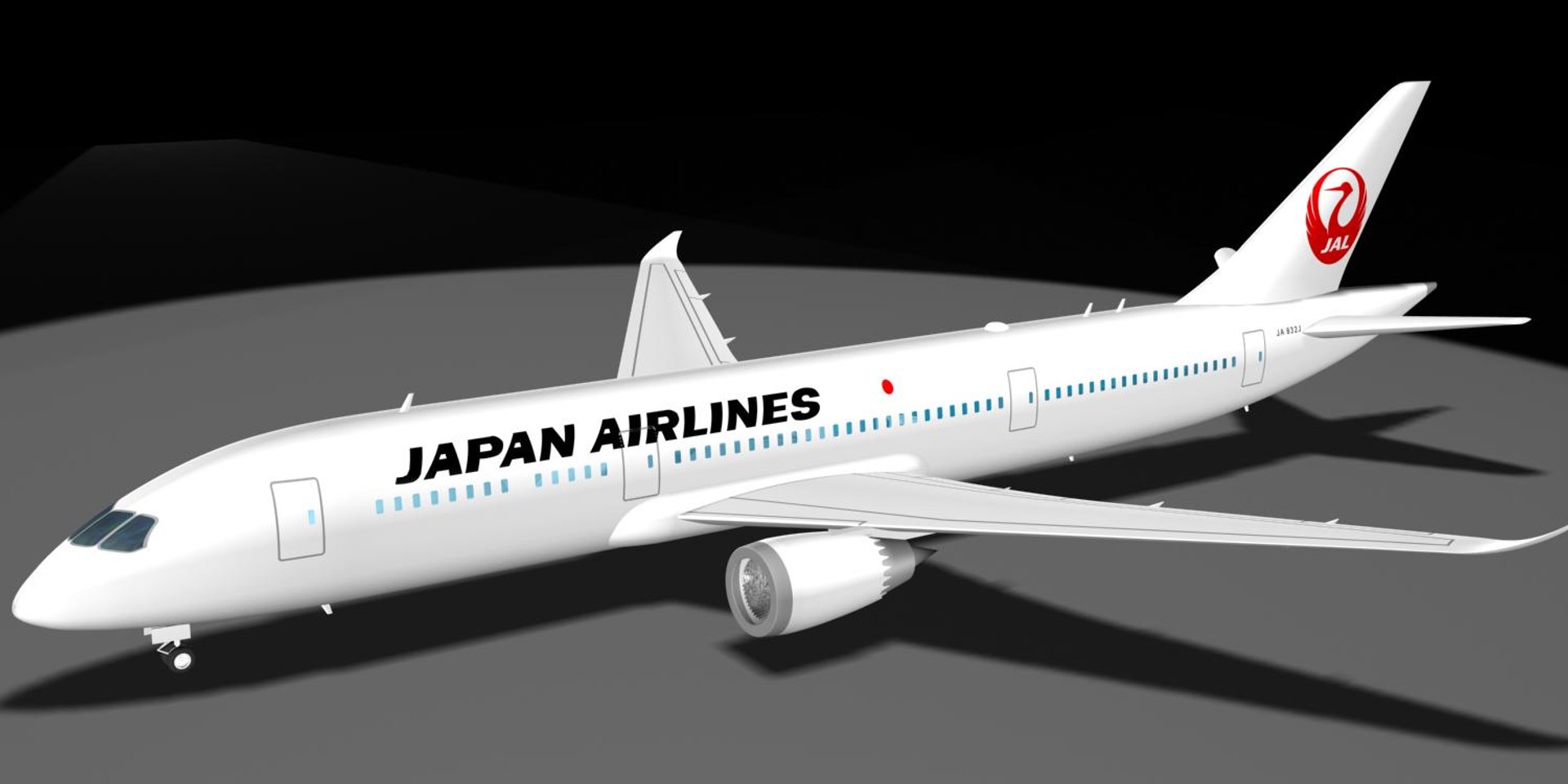 3d Model Jal 787-9 Dreamliner 787